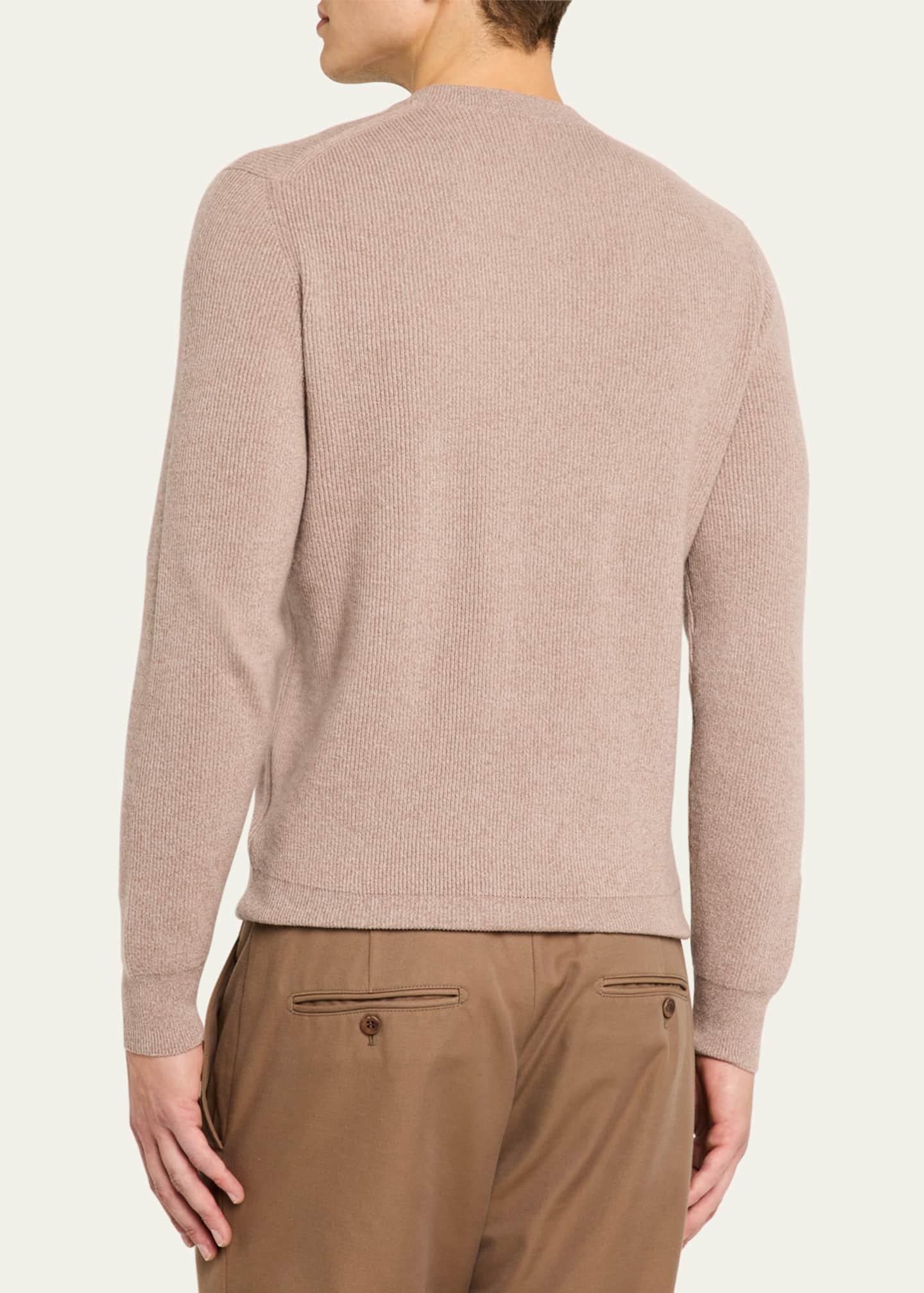 Fioroni Men's Cashmere English Rib Crewneck Sweater - Bergdorf Goodman
