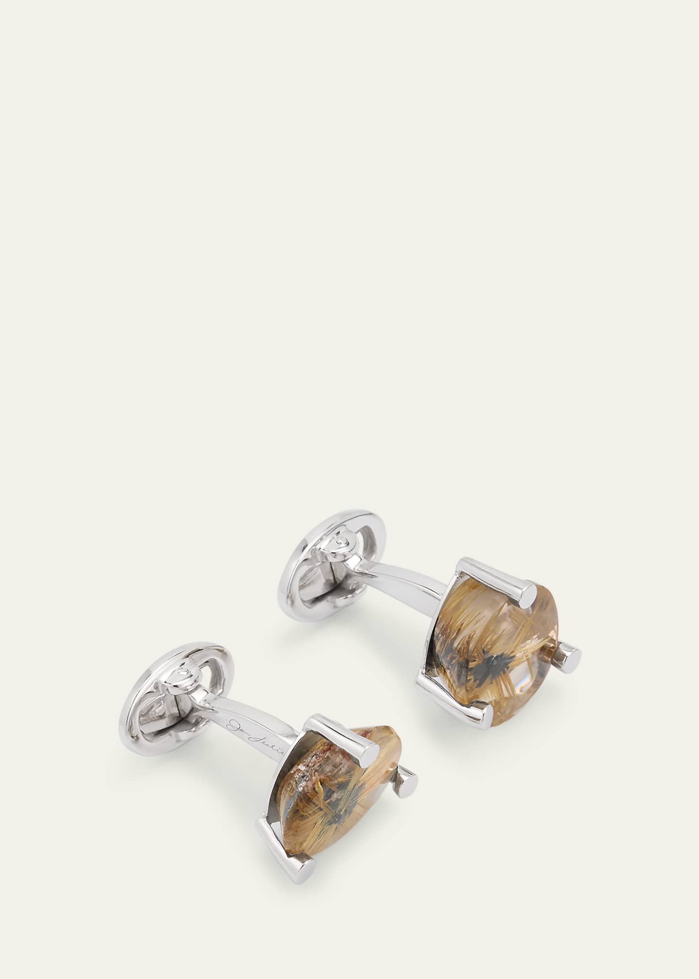 Jan Leslie Men's Rutilated Quartz Cufflinks - Bergdorf Goodman
