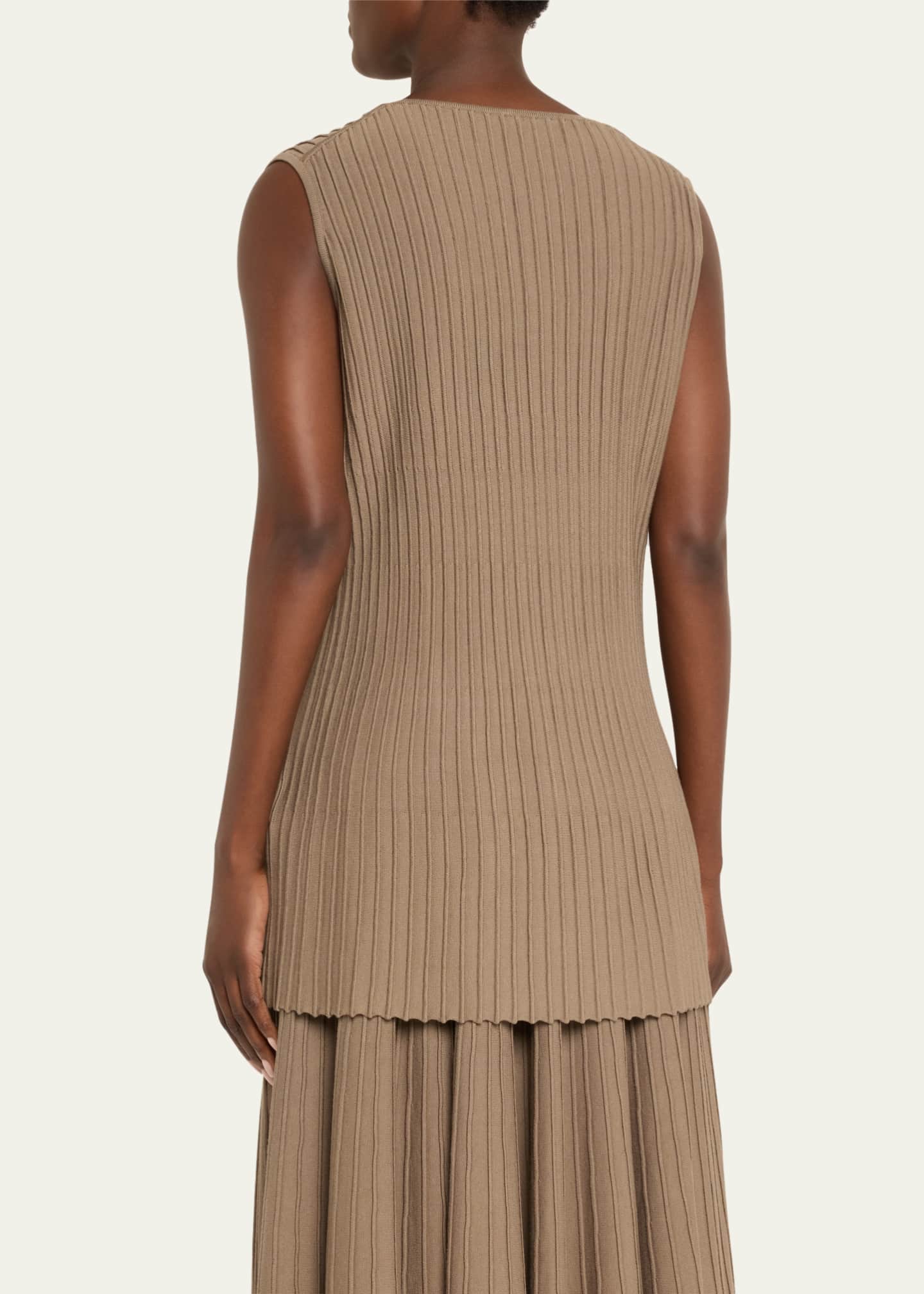 Lafayette 148 New York Sleeveless Ottoman Stitch Tunic Sweater ...