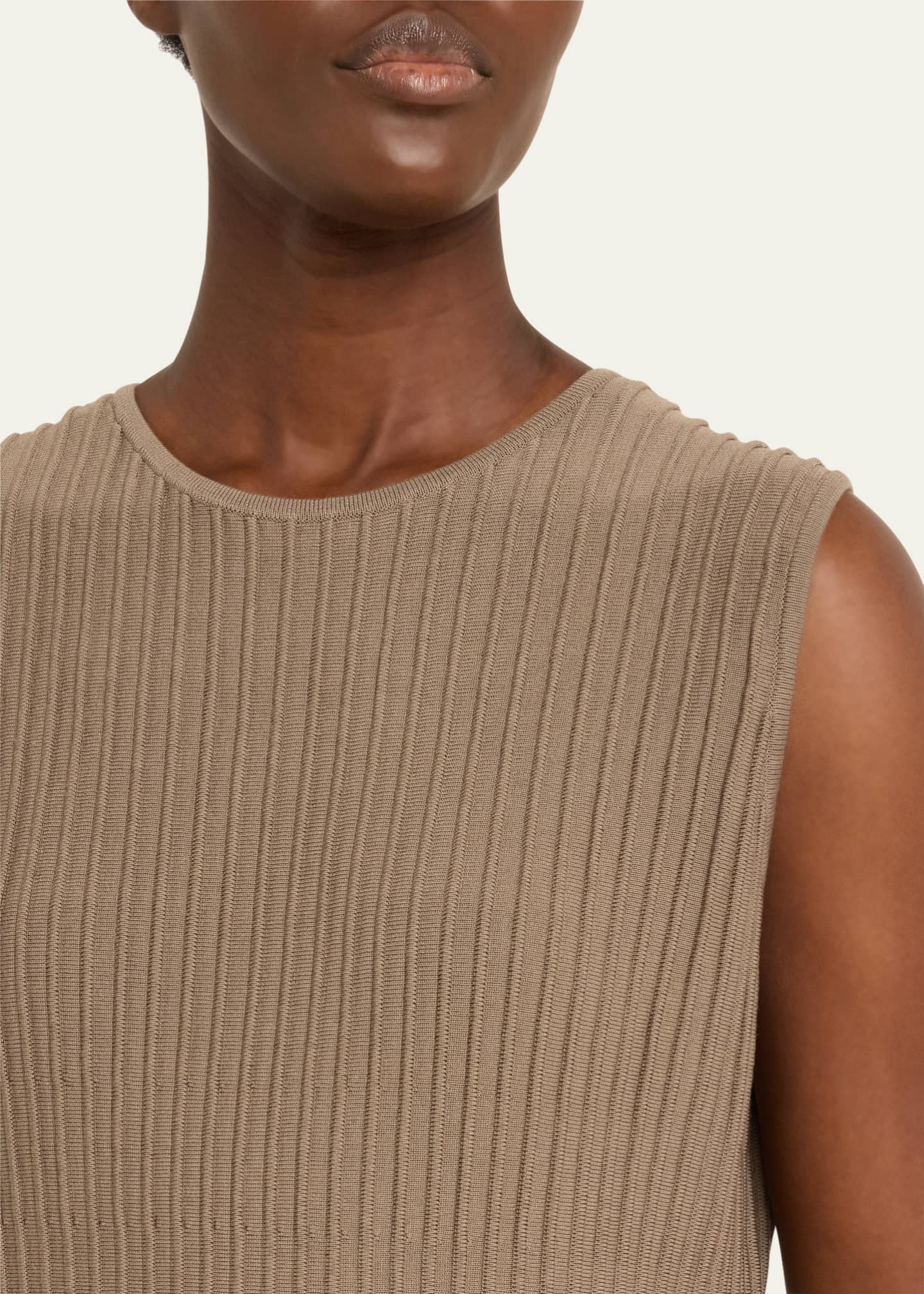 Lafayette 148 New York Sleeveless Ottoman Stitch Tunic Sweater ...