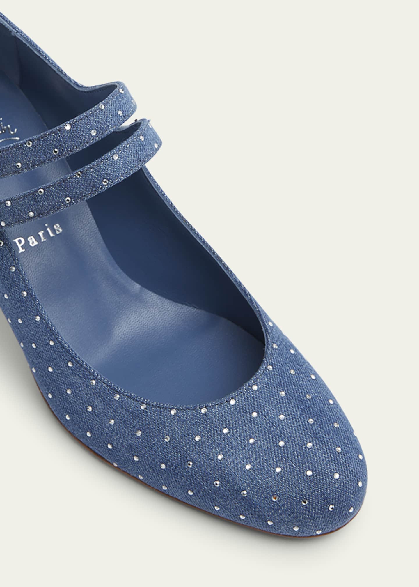 Christian Louboutin Miss Jane Strass Red Sole Mary Jane Pumps - Bergdorf Goodman