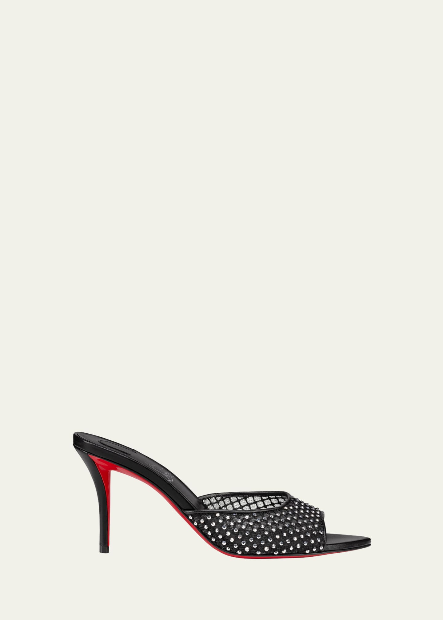 Christian Louboutin Apostropha Strass Net Red Sole Mule Sandals ...