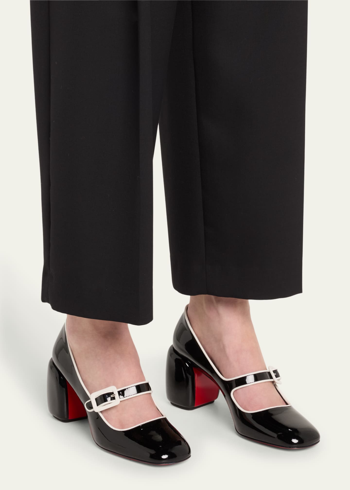 Christian Louboutin Minny Patent Mary Jane Red Sole Pumps - Bergdorf ...