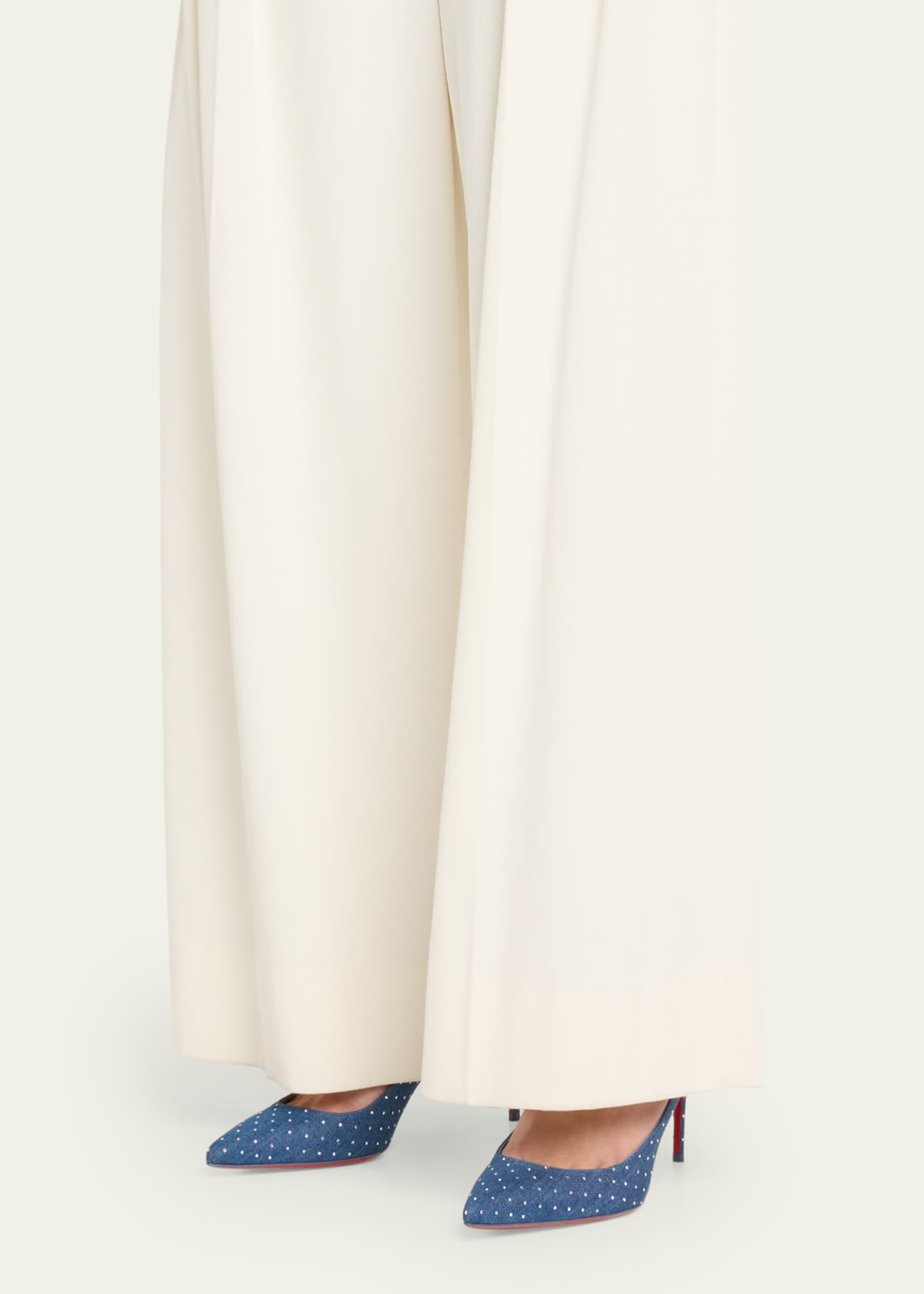 Christian Louboutin Kate Strass Denim Red Sole Pumps - Bergdorf Goodman