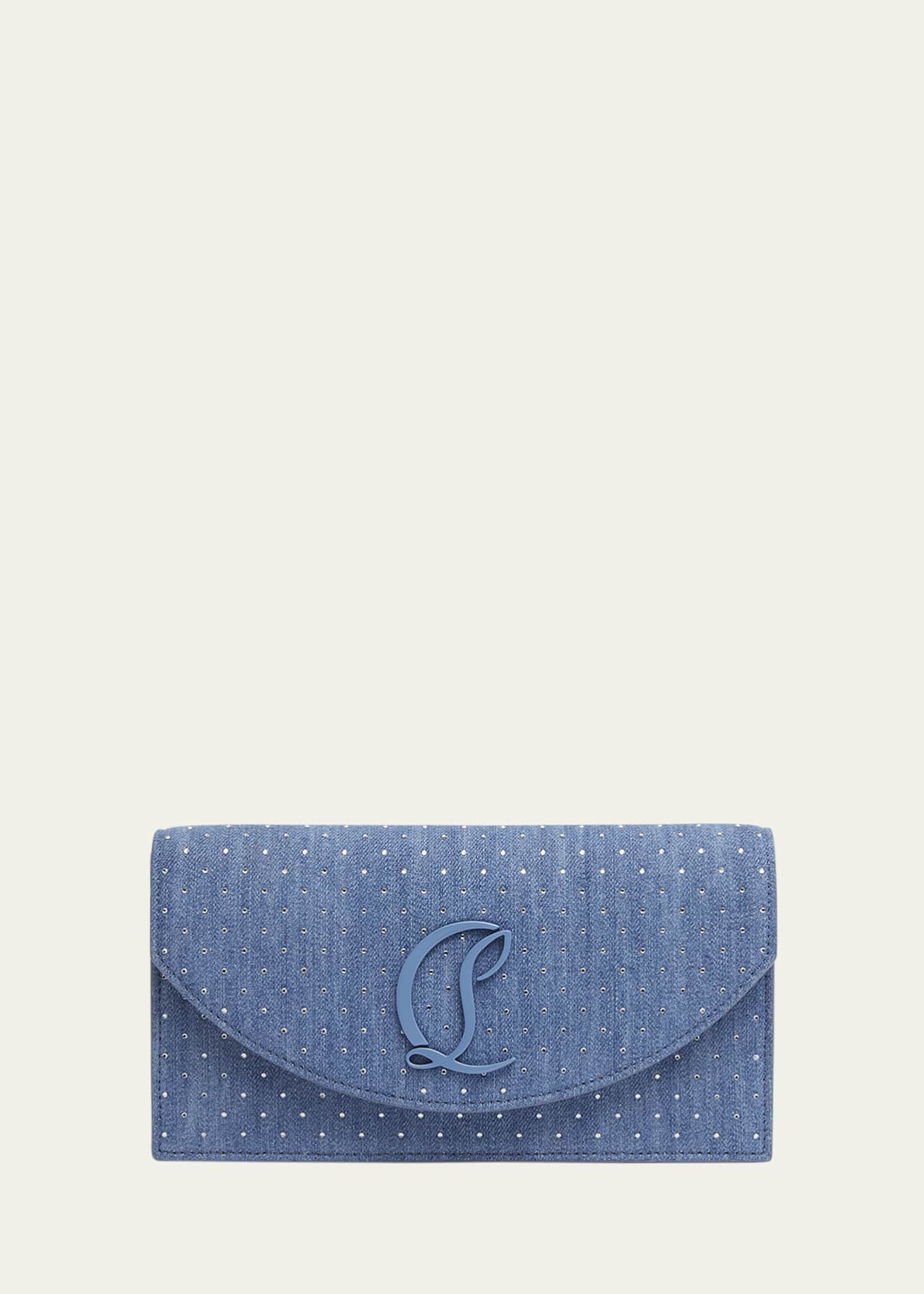 Christian Louboutin Loubi54 Strass Denim Clutch Bag - Bergdorf Goodman