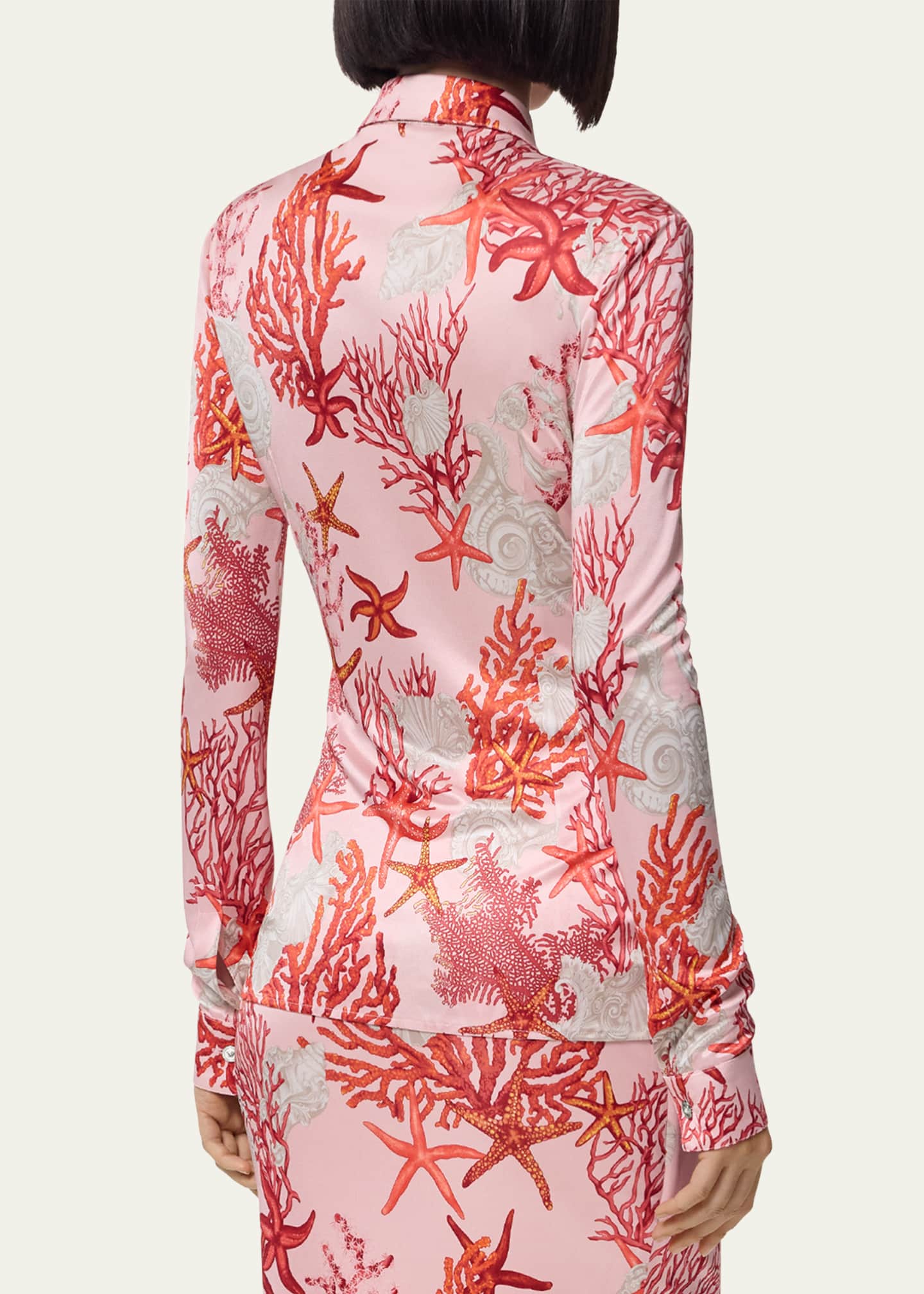 Versace Starfish Printed Jersey Shirt - Bergdorf Goodman