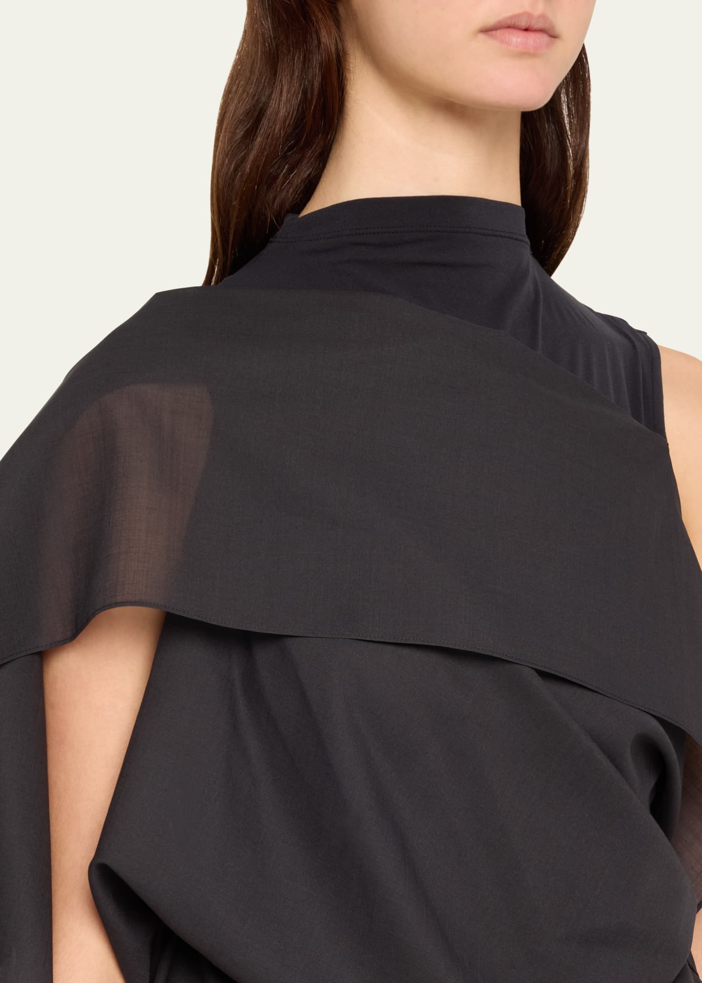 Issey Miyake Over The Body Draped Wool Midi Dress - Bergdorf Goodman