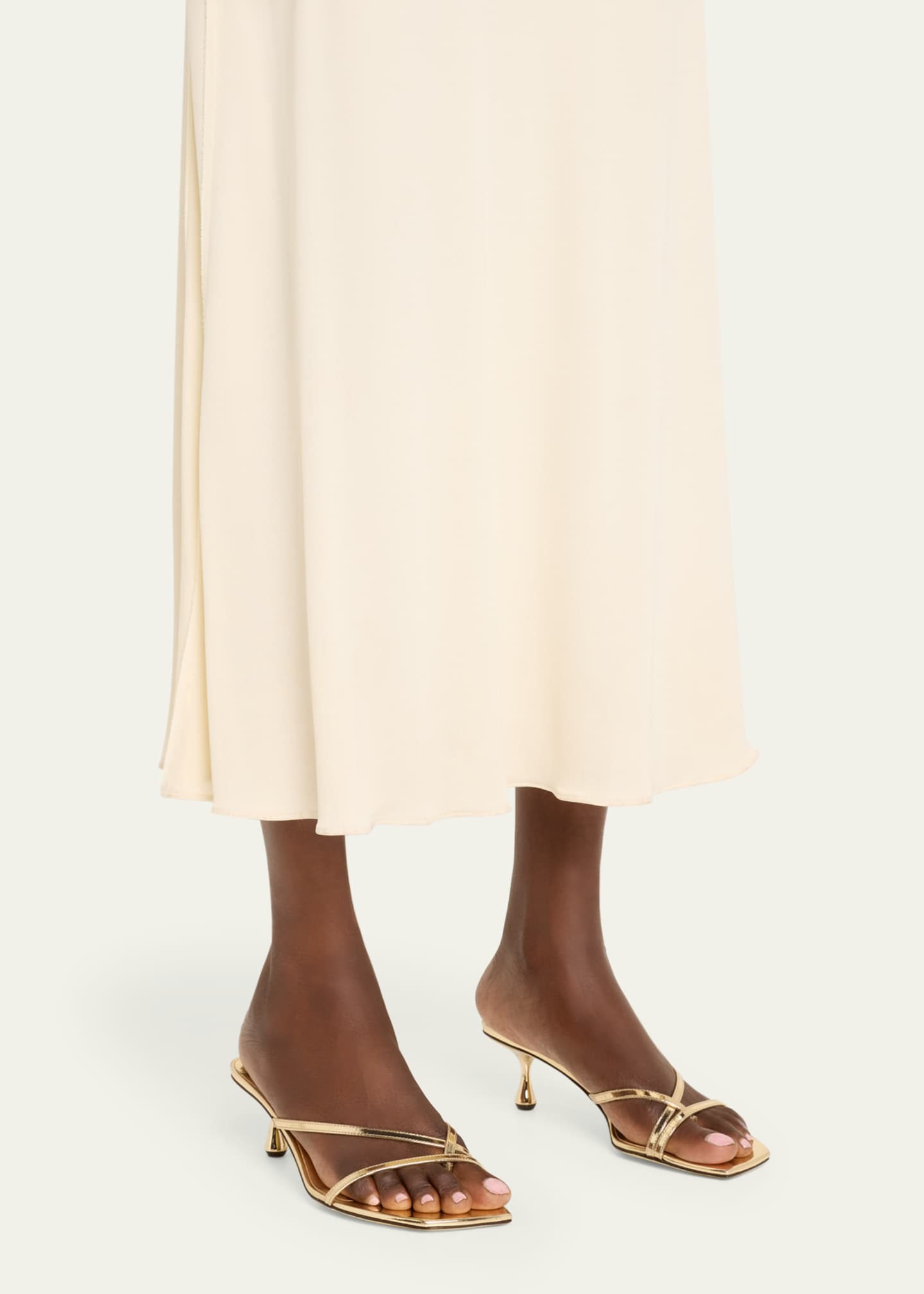 Jimmy Choo Etana Metallic Strappy Mule Sandals - Bergdorf Goodman