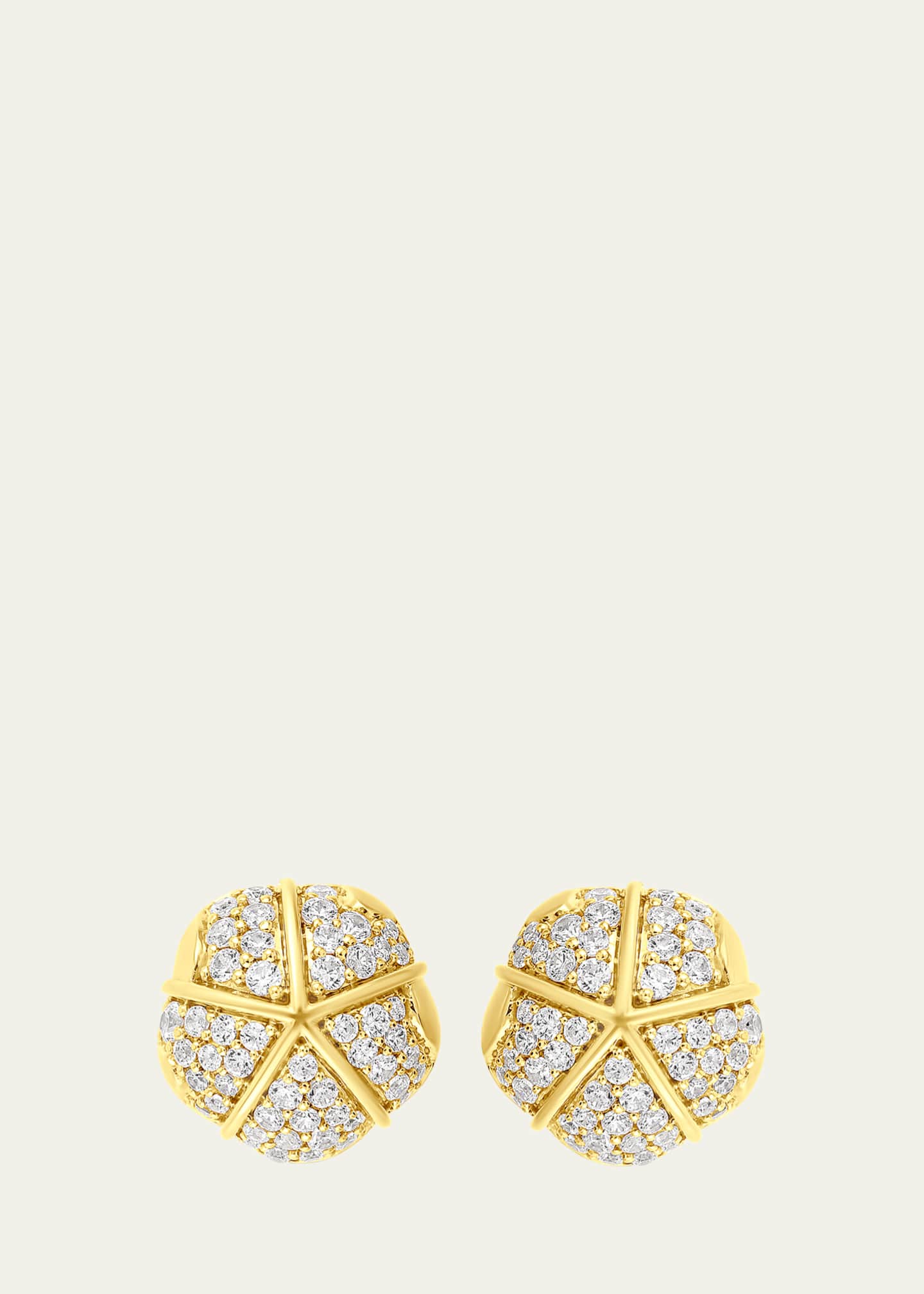 ALMASIKA 18K Yellow Gold Terra Nova Grande Pave Stud Earrings with White Diamonds - Bergdorf Goodman