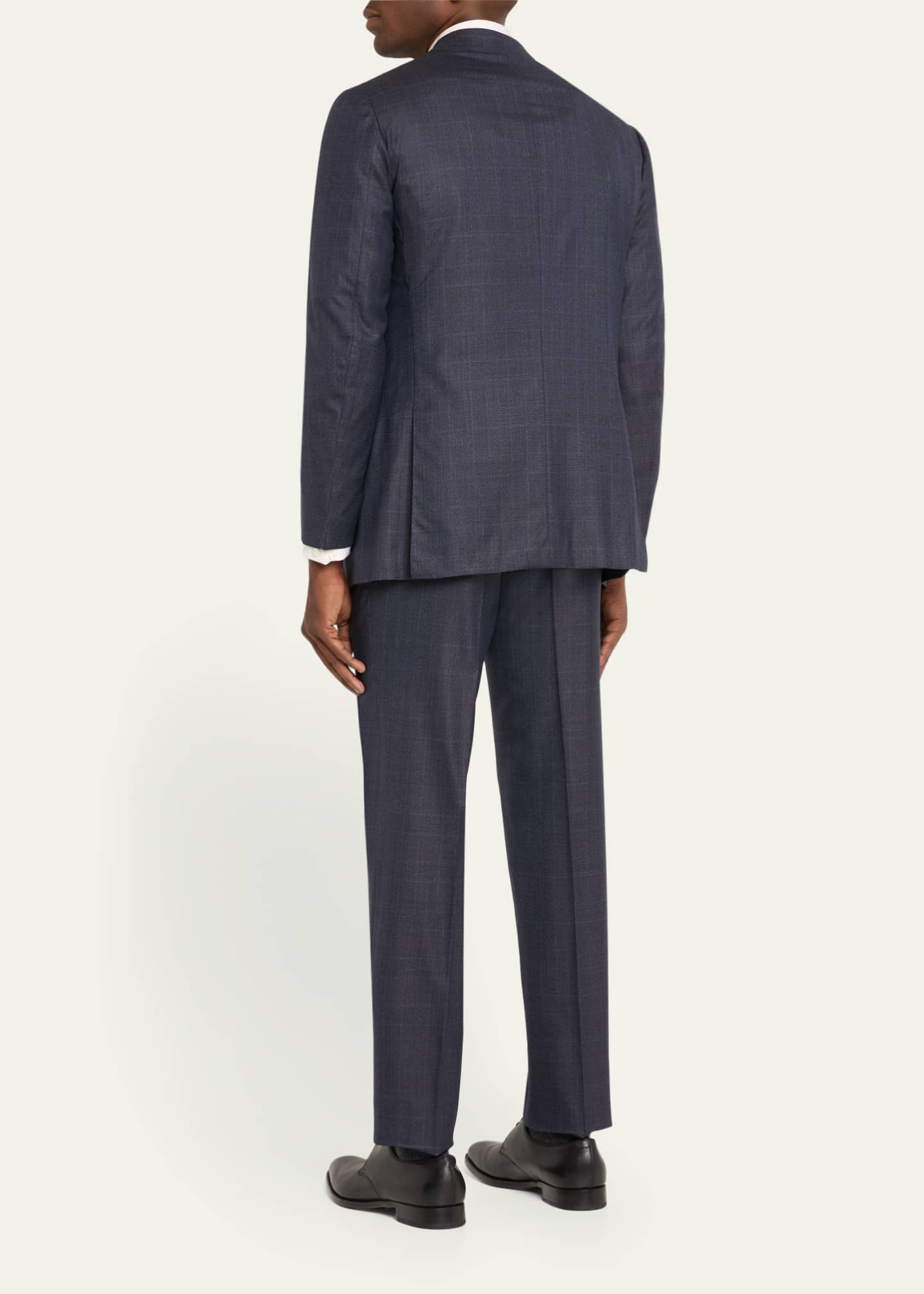 Kiton Men's Wool Plaid Suit - Bergdorf Goodman