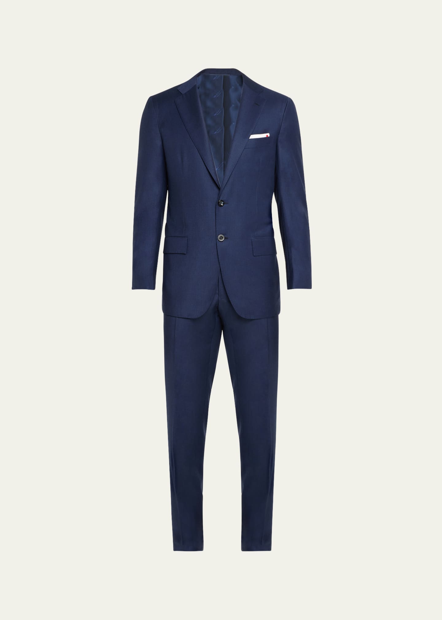 Kiton Men's Tonal Striped Wool Suit - Bergdorf Goodman