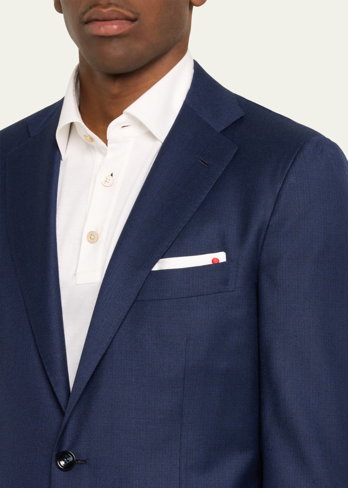 Kiton Men's Tonal Striped Wool Suit - Bergdorf Goodman