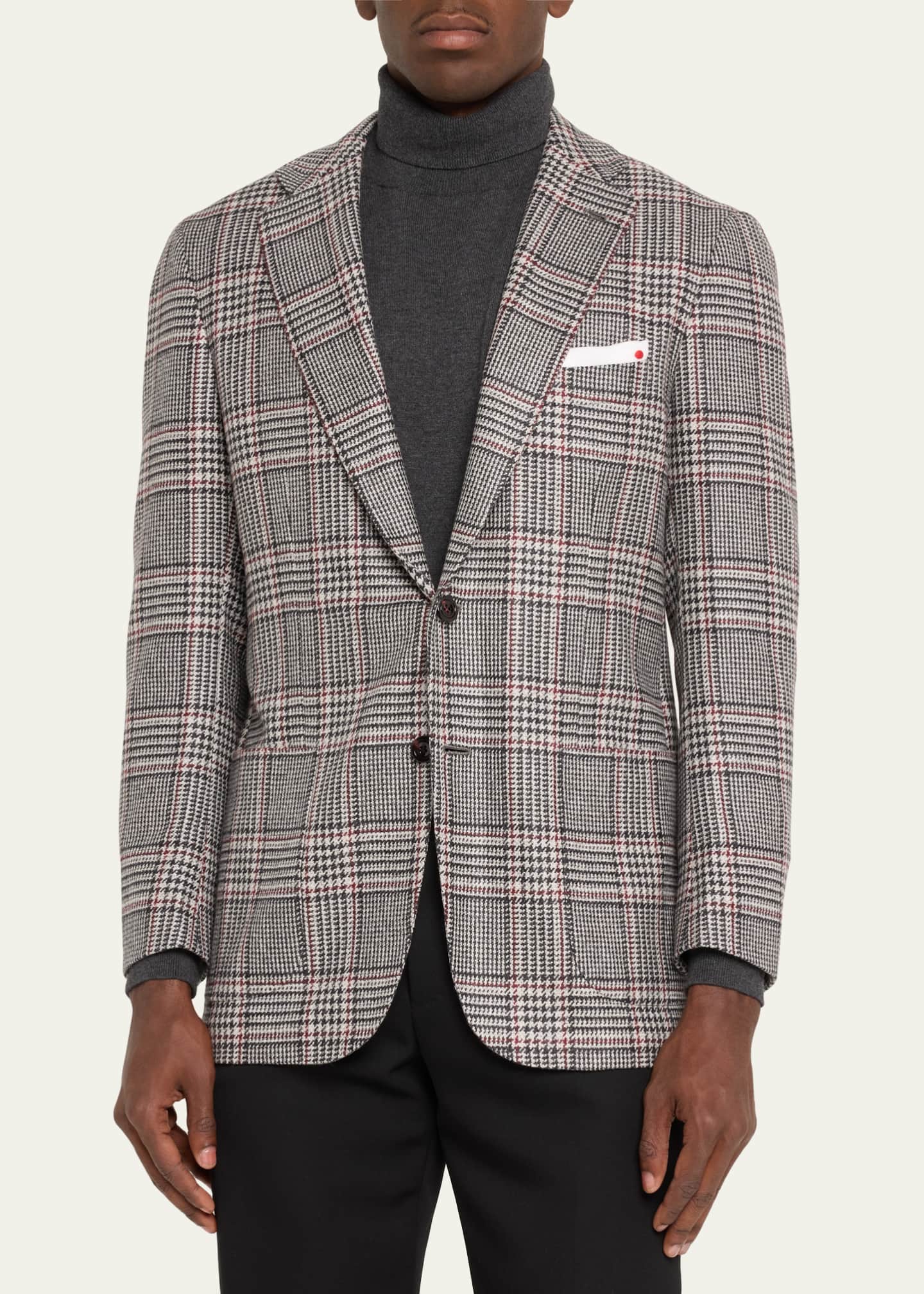 Kiton Men's Cashmere Plaid Sport Coat - Bergdorf Goodman