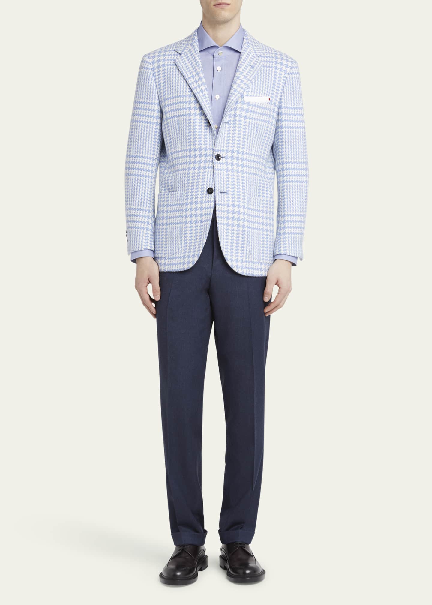 Kiton Men's Plaid Knit Sport Coat - Bergdorf Goodman