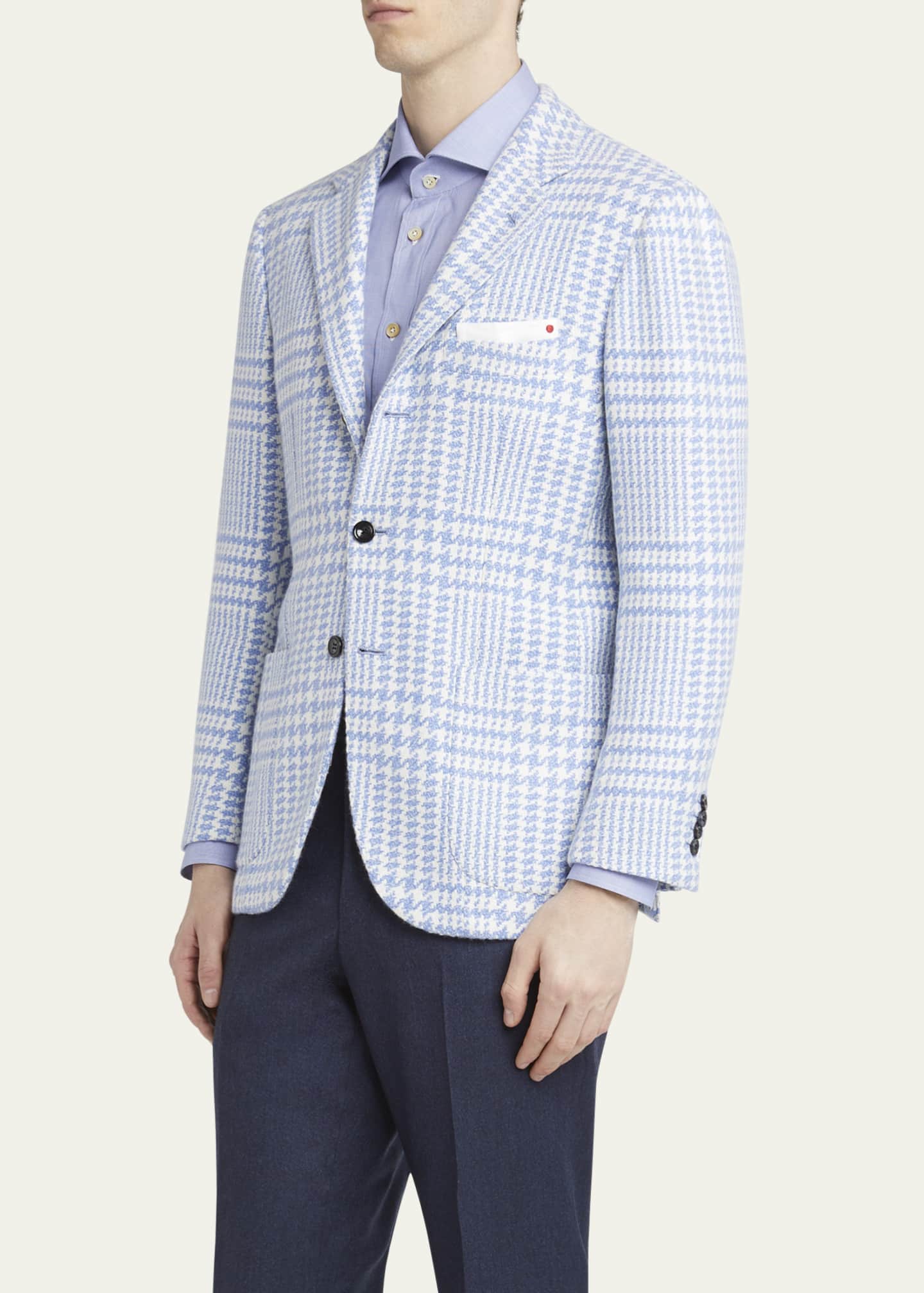 Kiton Men's Plaid Knit Sport Coat - Bergdorf Goodman
