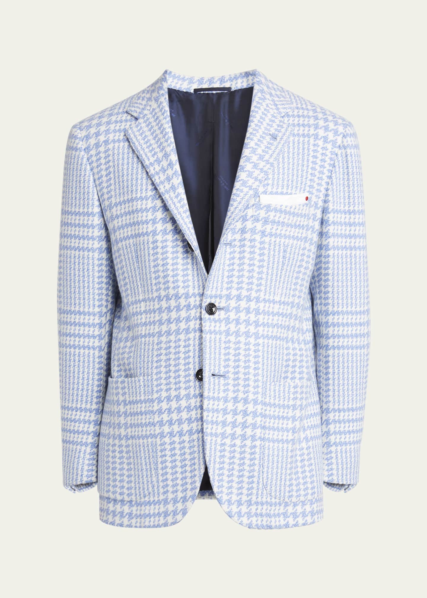 Kiton Men's Plaid Knit Sport Coat - Bergdorf Goodman