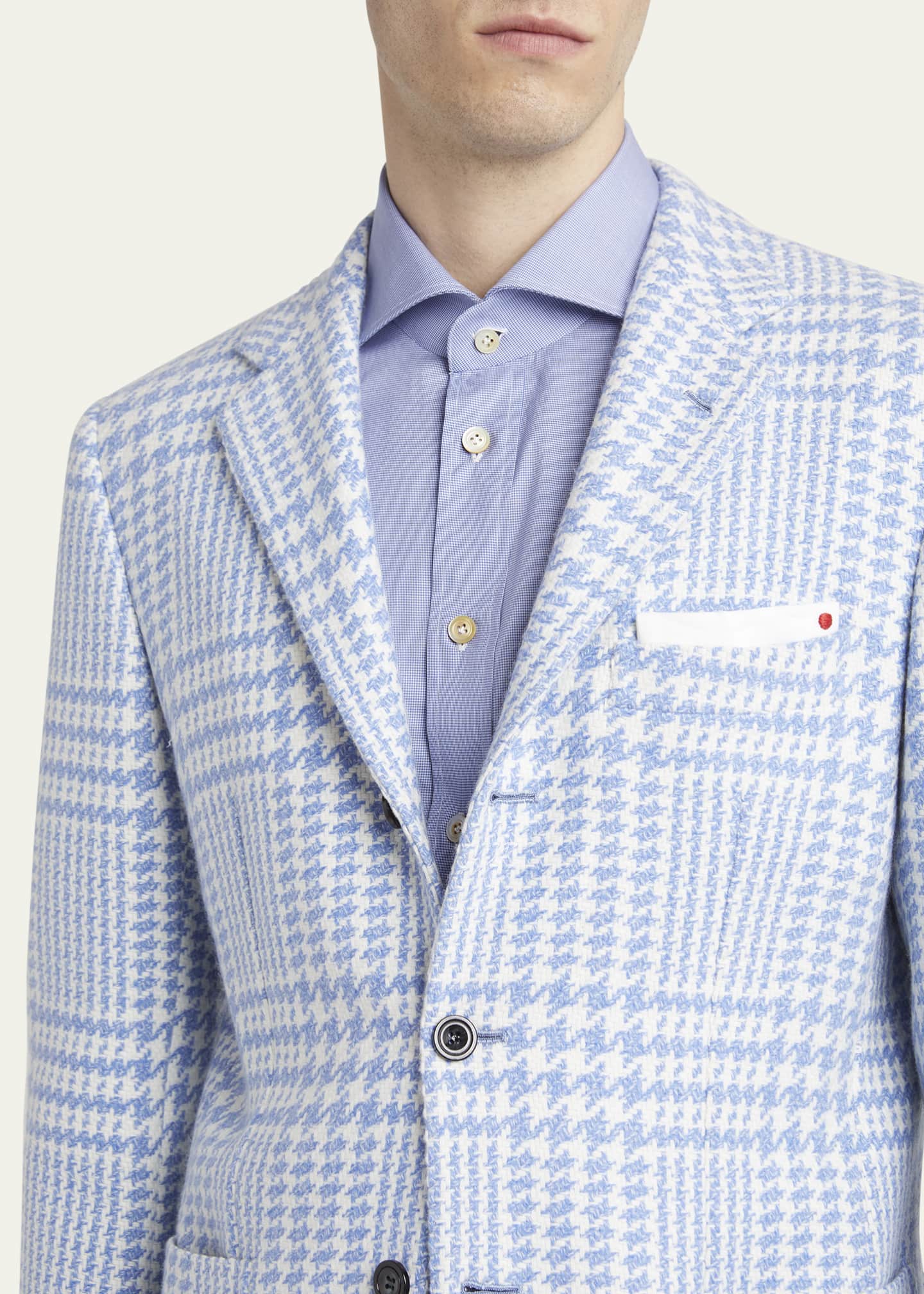 Kiton Men's Plaid Knit Sport Coat - Bergdorf Goodman