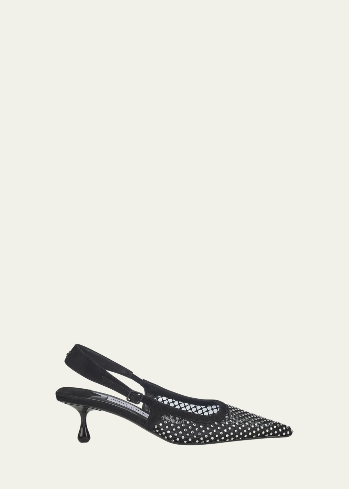 Jimmy Choo Amel Crystal Net Slingback Pumps - Bergdorf Goodman
