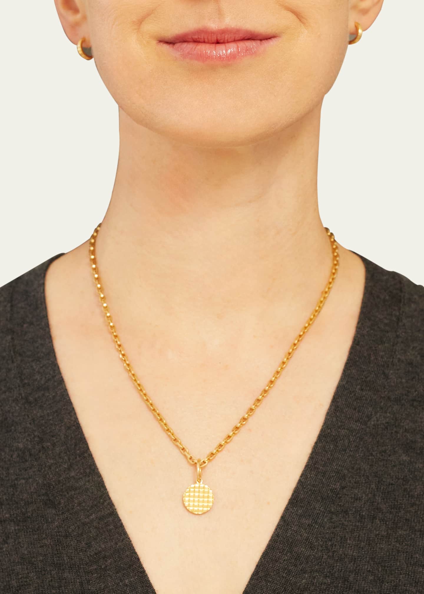 Sherman Field, 1967 18K Gold Small Circle Pyramid Medallion Pendant ...