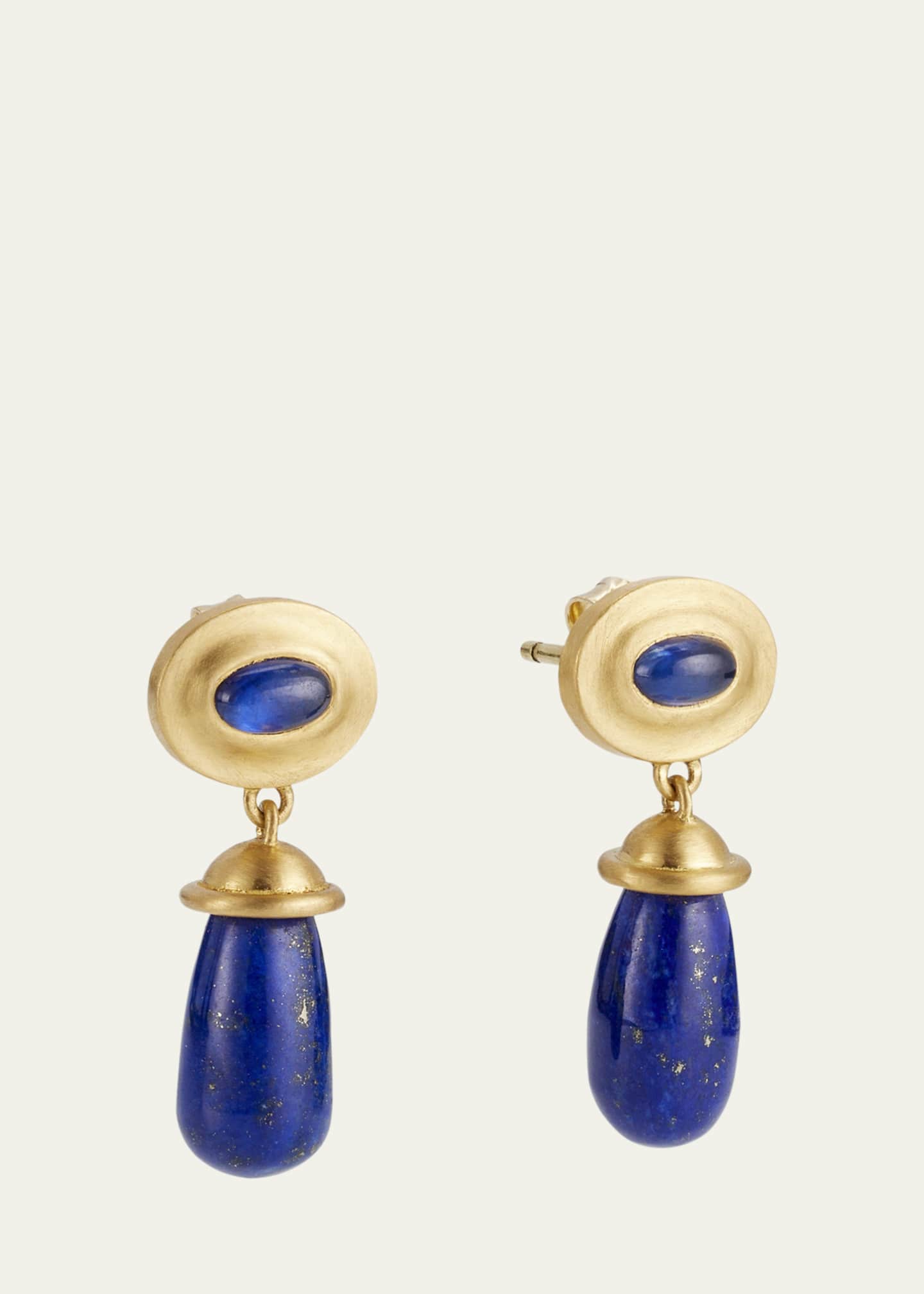 Prounis Jewelry Blue Sapphire and Lapis Alabastra Earrings - Bergdorf ...