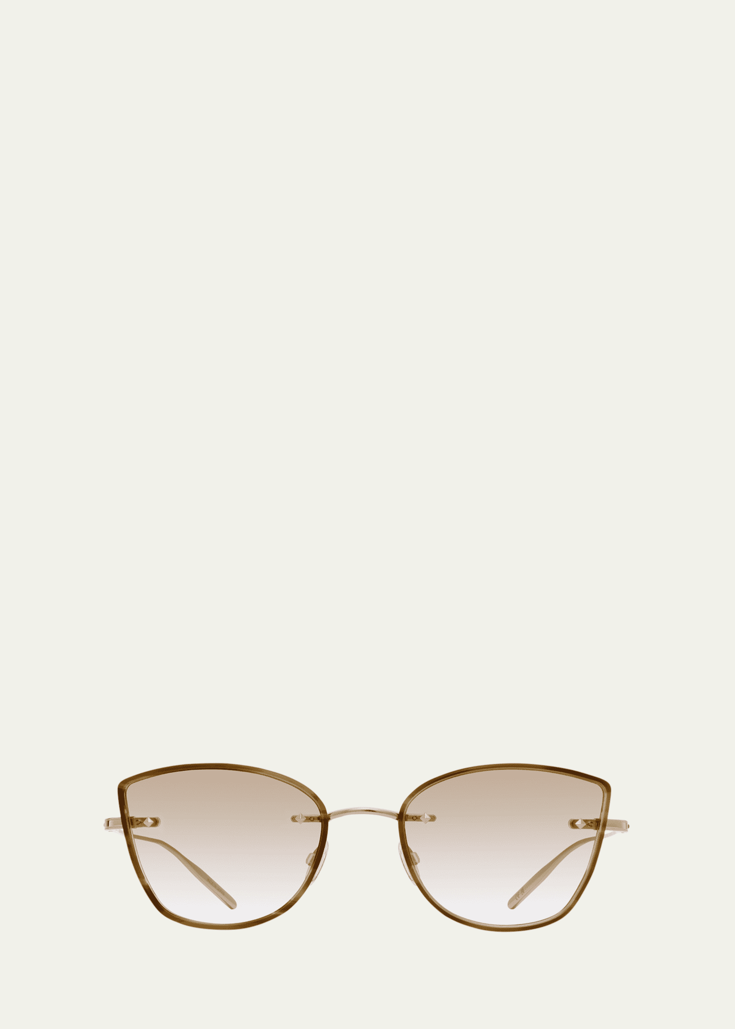 Barton Perreira Brandy Golden Titanium Cat-Eye Sunglasses - Bergdorf ...