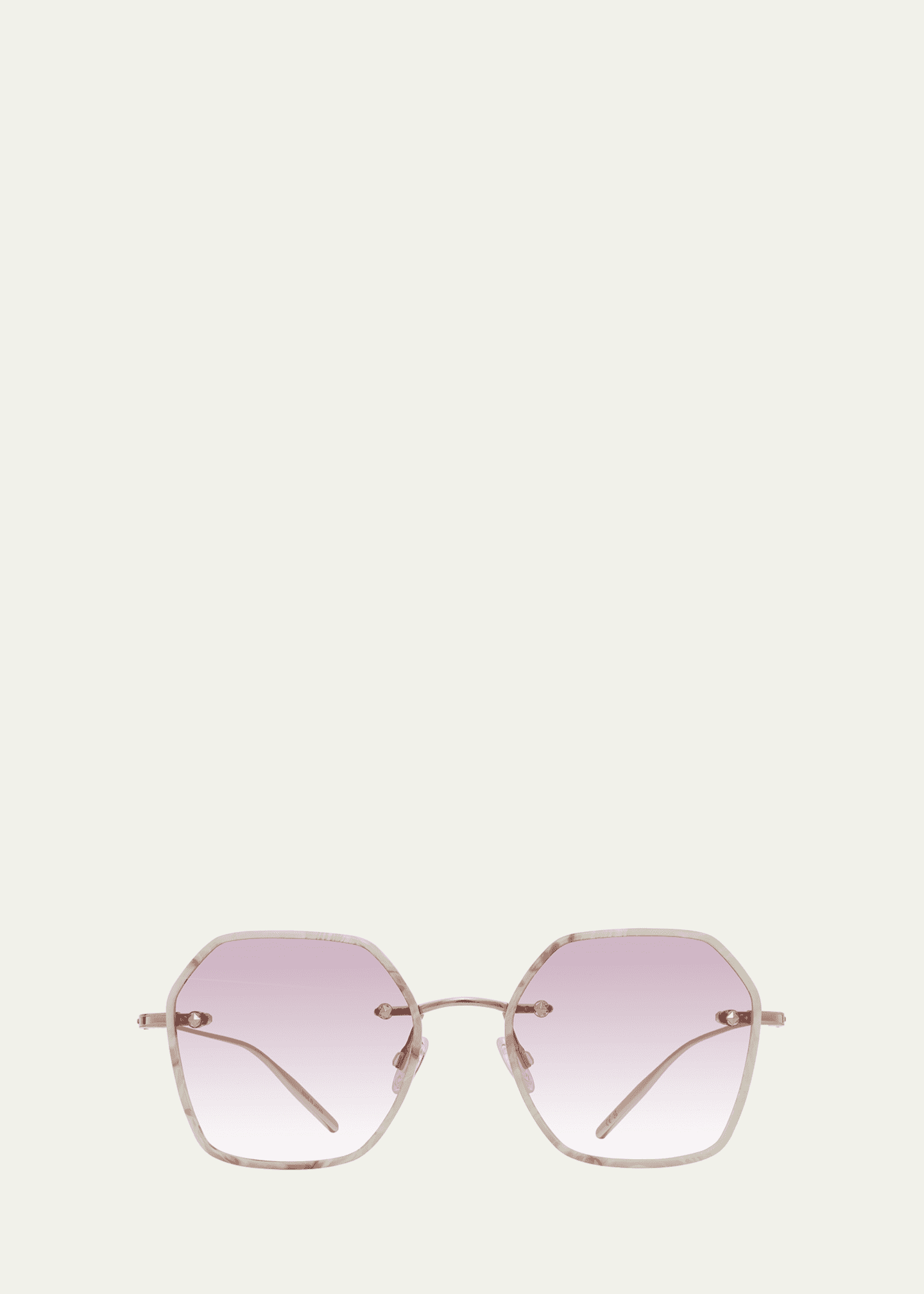 Barton Perreira Rhonda Rose Gold Titanium & Acetate Square Sunglasses ...