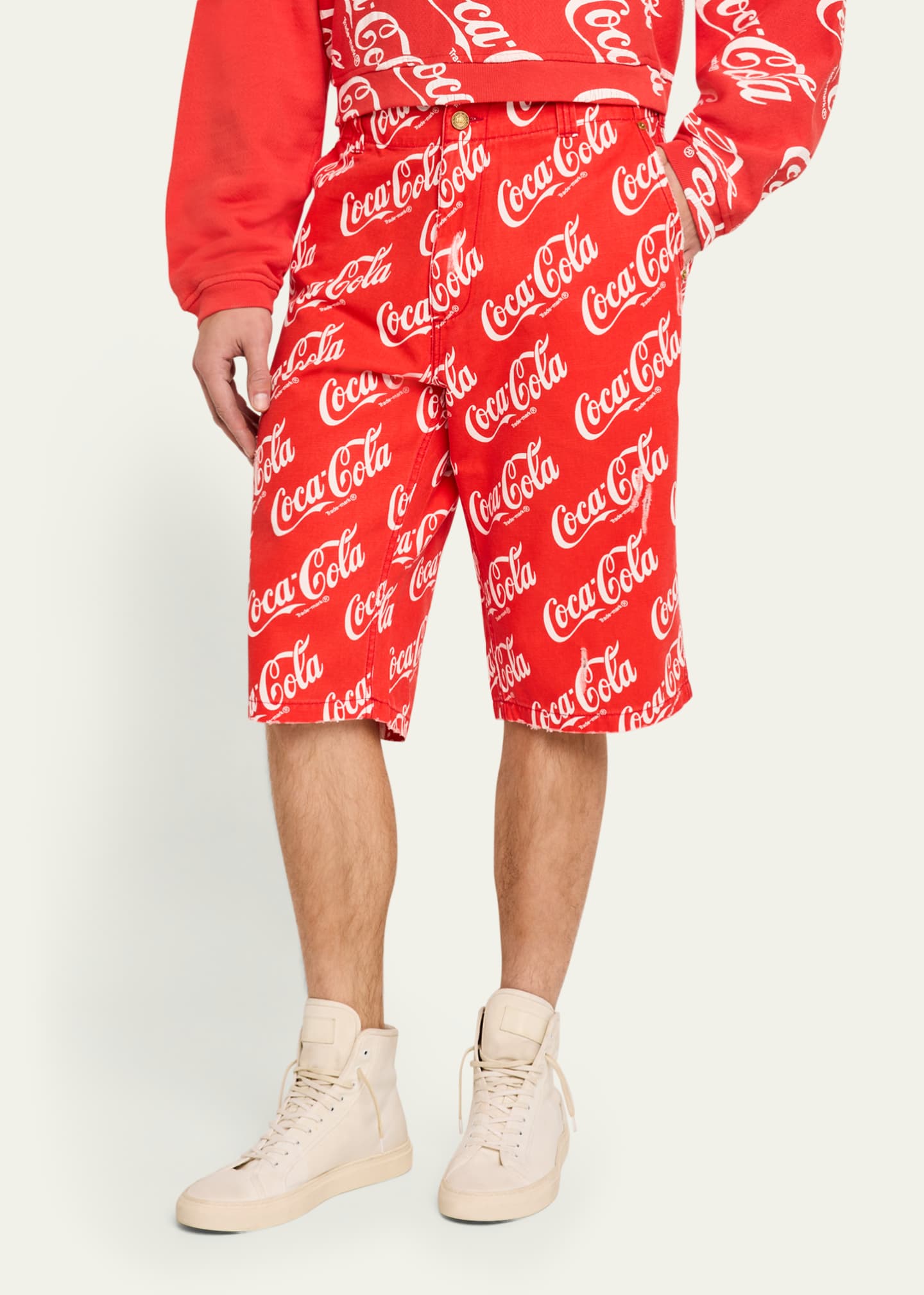 ERL Men's Canvas Coca Cola Shorts - Bergdorf Goodman