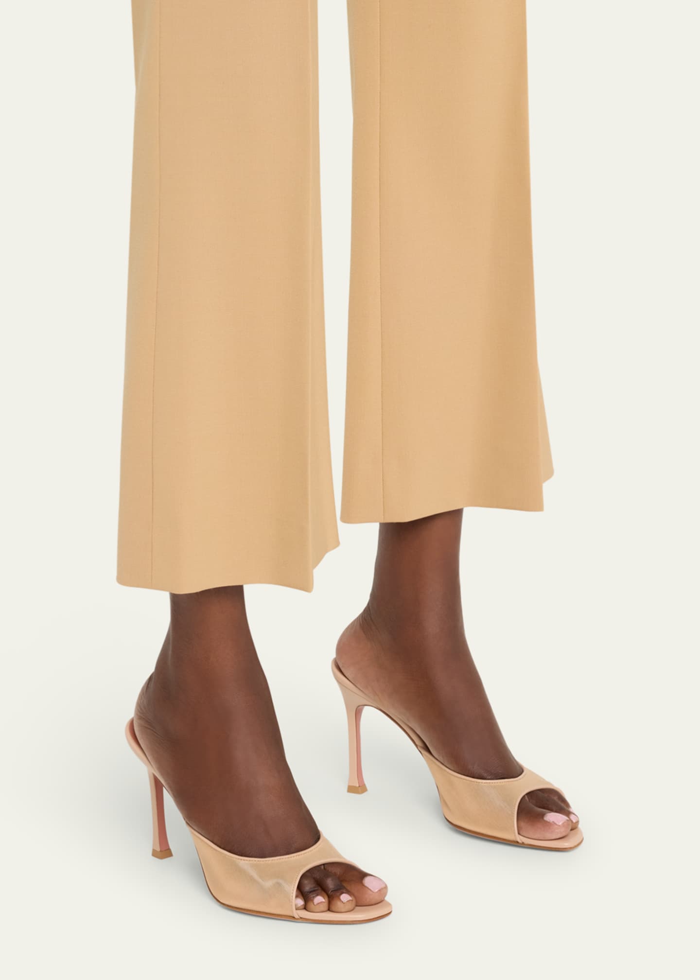 Amina Muaddi Alexa Mesh Slide Sandals - Bergdorf Goodman