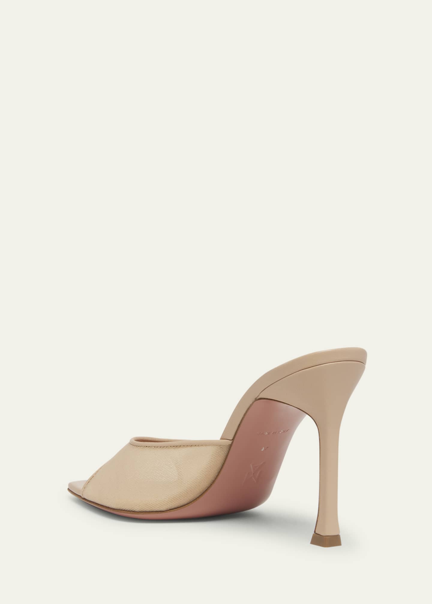 Amina Muaddi Alexa Mesh Slide Sandals - Bergdorf Goodman