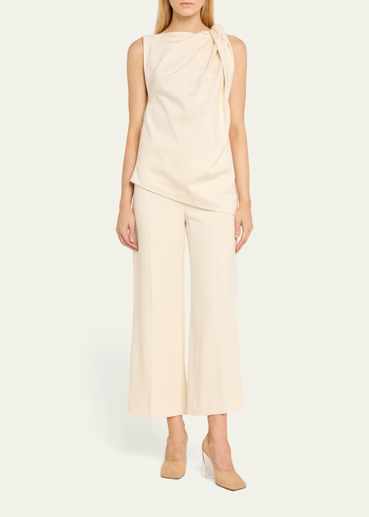 Amina Muaddi Charlotte Mesh Plexi-Heel Pumps - Bergdorf Goodman