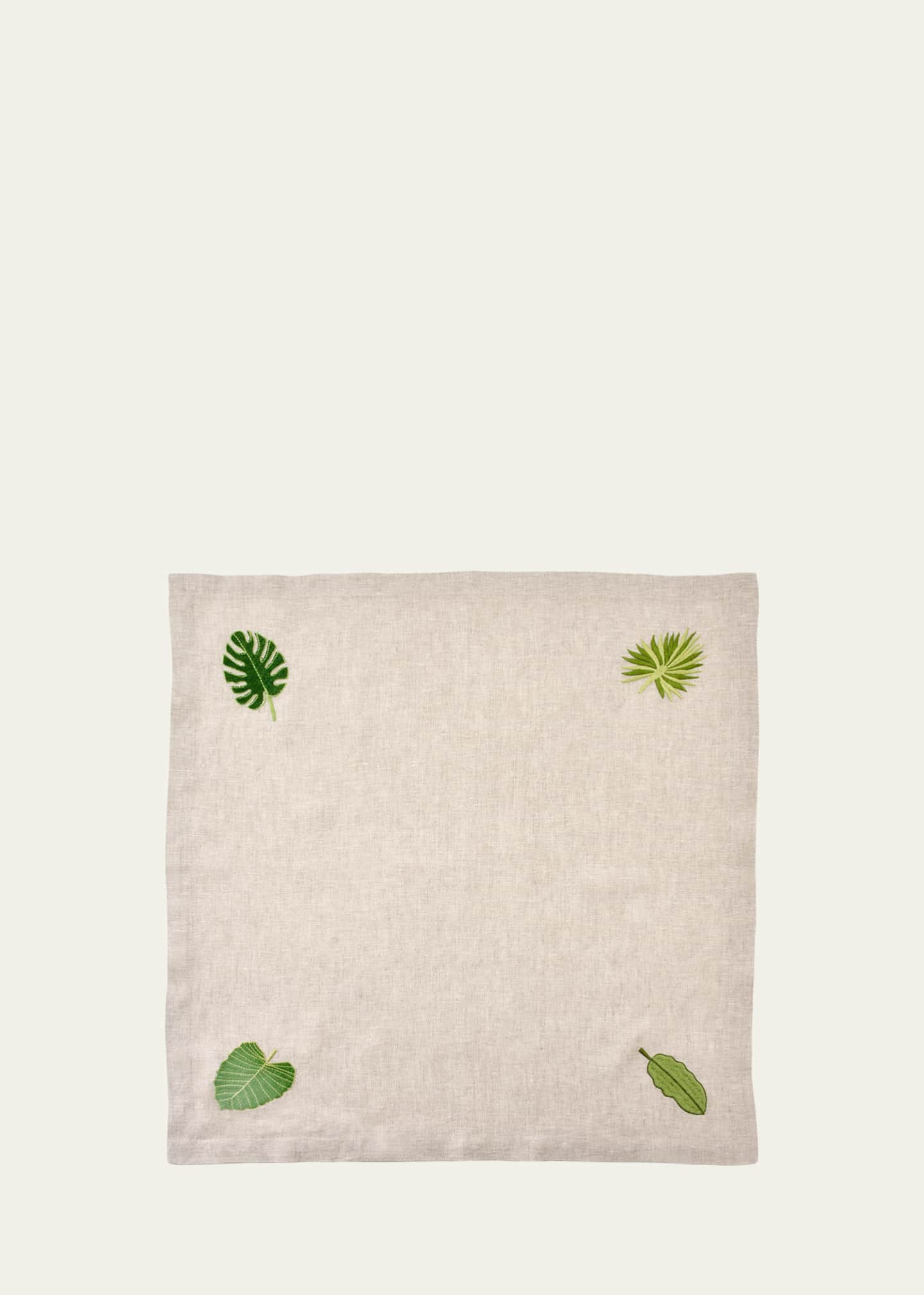 Deborah Rhodes Flax Palm Leaves Napkin - Bergdorf Goodman