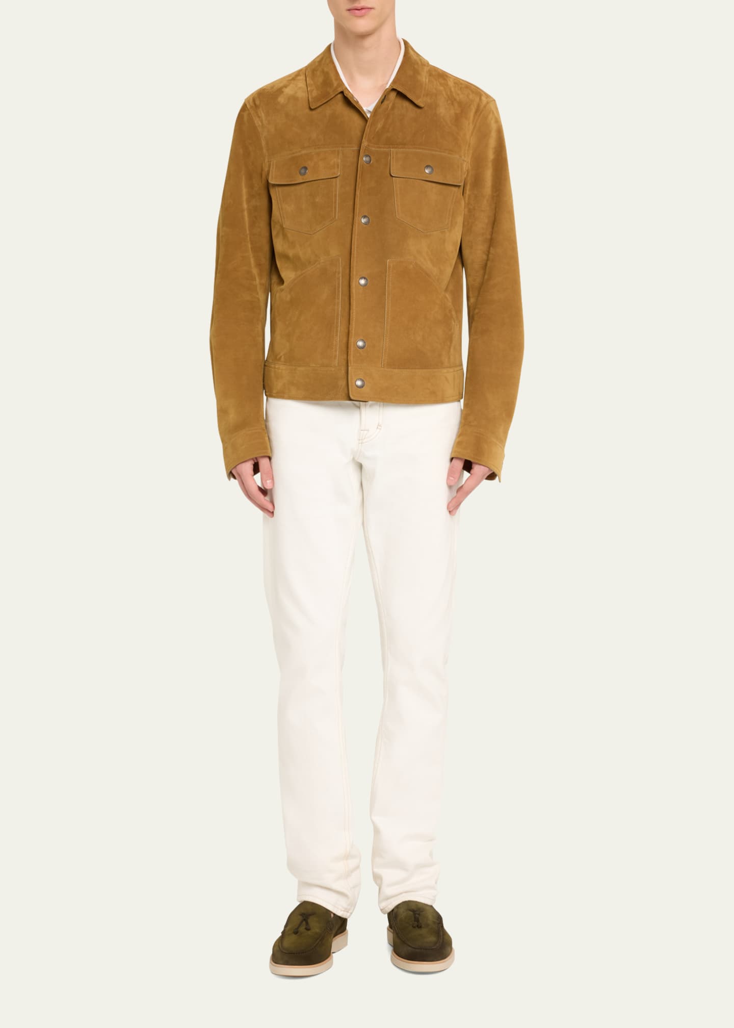 Magnanni Men's Lourenco Knot Suede Boat Shoes - Bergdorf Goodman