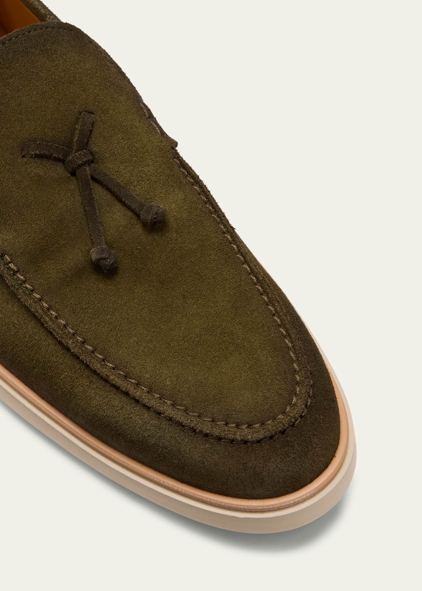 Magnanni Men's Lourenco Knot Suede Boat Shoes - Bergdorf Goodman