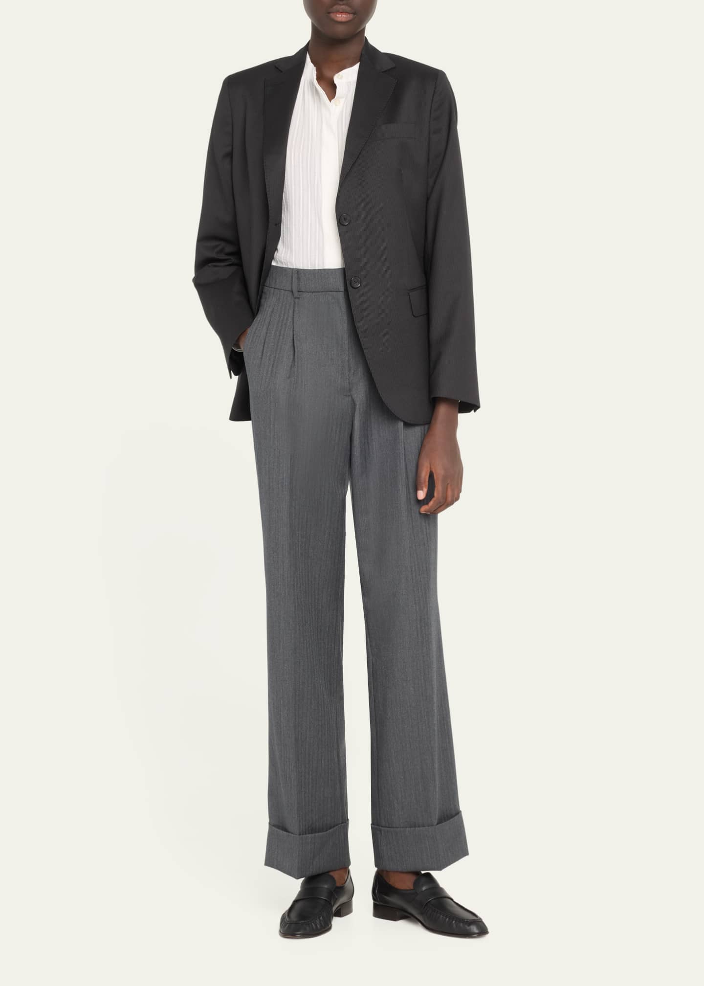 Officine Generale Willow Herringbone Pants - Bergdorf Goodman