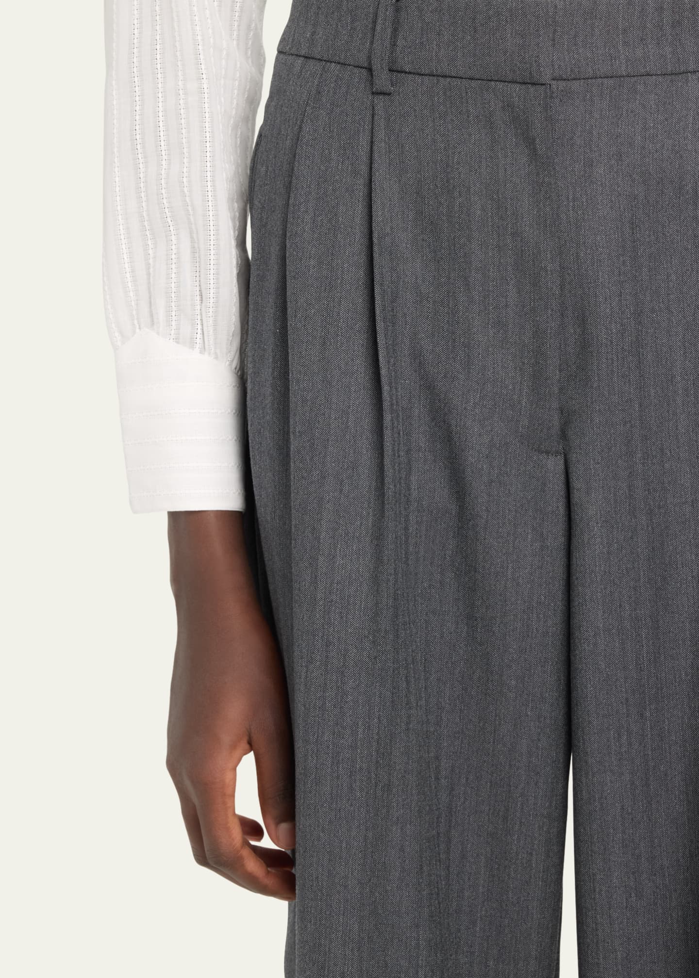 Officine Generale Willow Herringbone Pants - Bergdorf Goodman