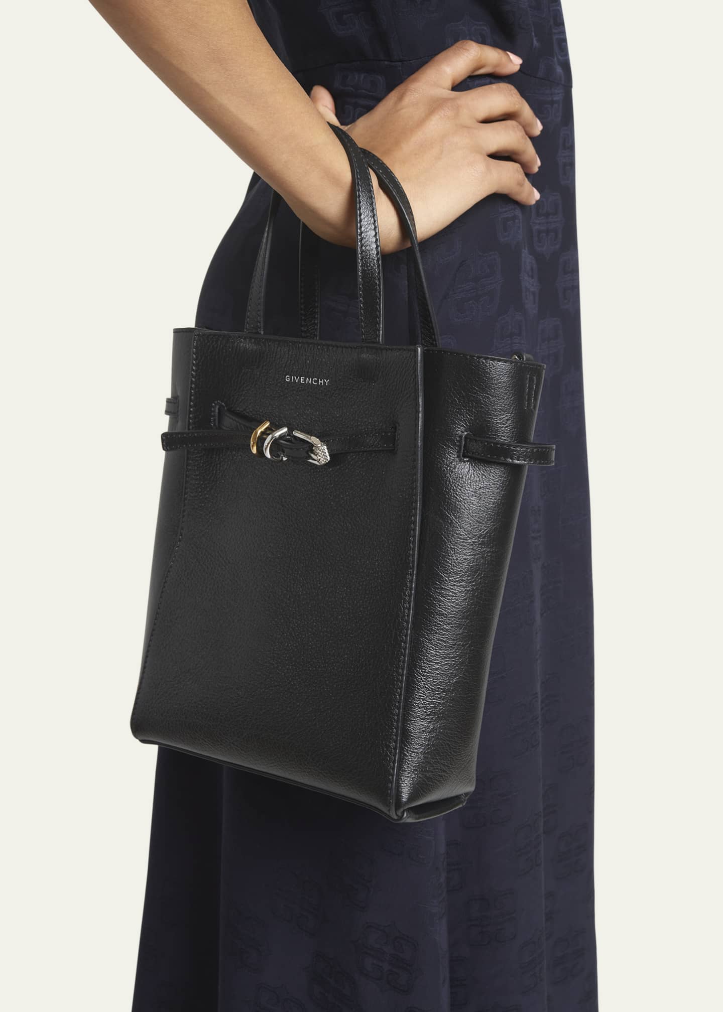 Givenchy Voyou Mini North-South Tote Bag in Tumbled Leather - Bergdorf ...