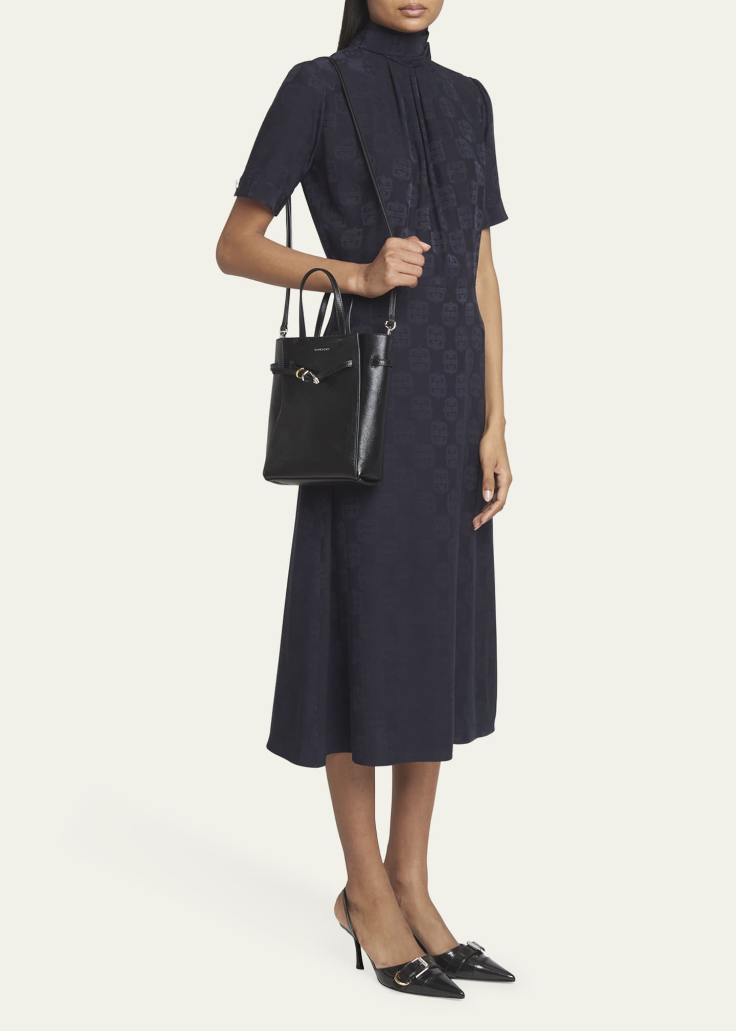 Givenchy Voyou Mini North-South Tote Bag in Tumbled Leather - Bergdorf ...