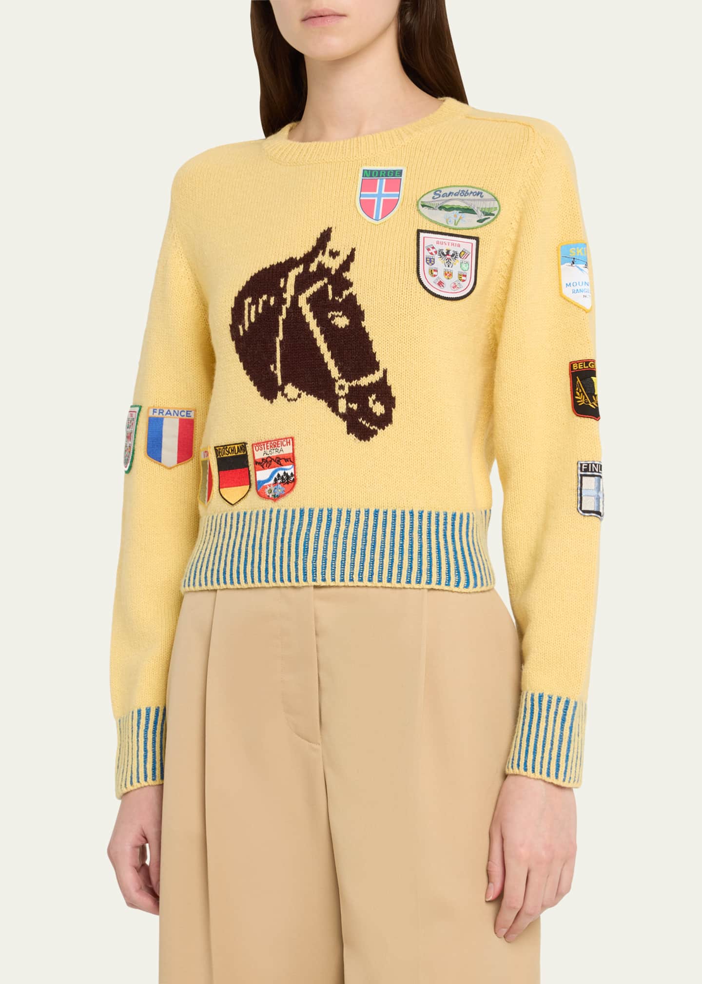 Bode Pony Silhouette Alpaca Wool Sweater - Bergdorf Goodman