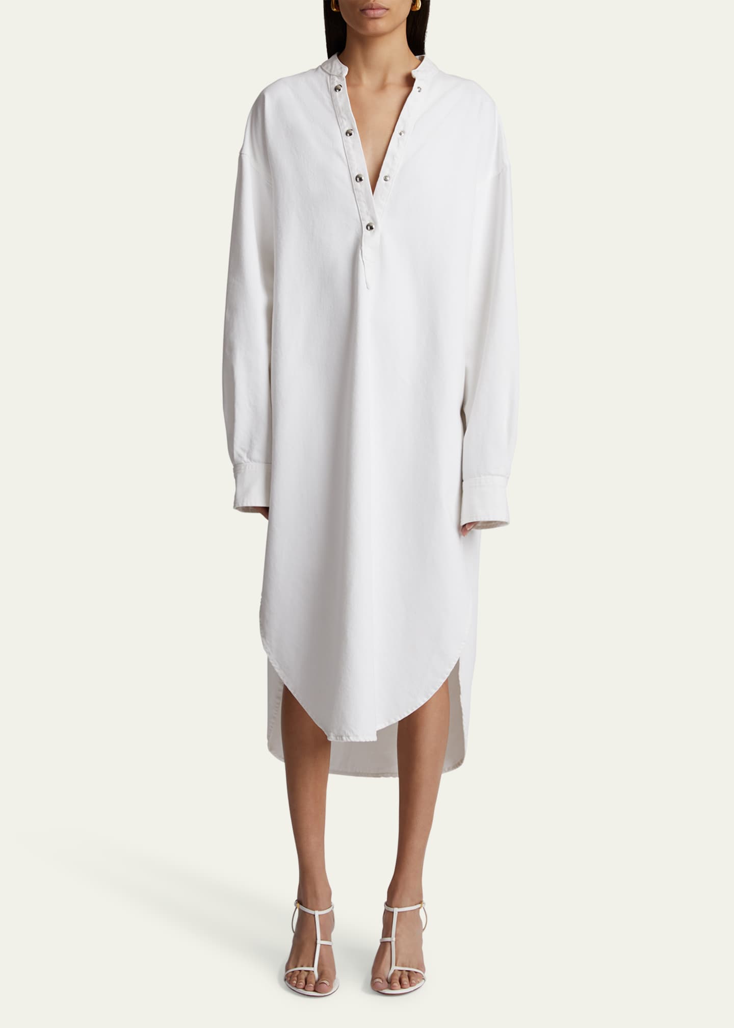 Khaite Seffi Denim Midi Dress - Bergdorf Goodman