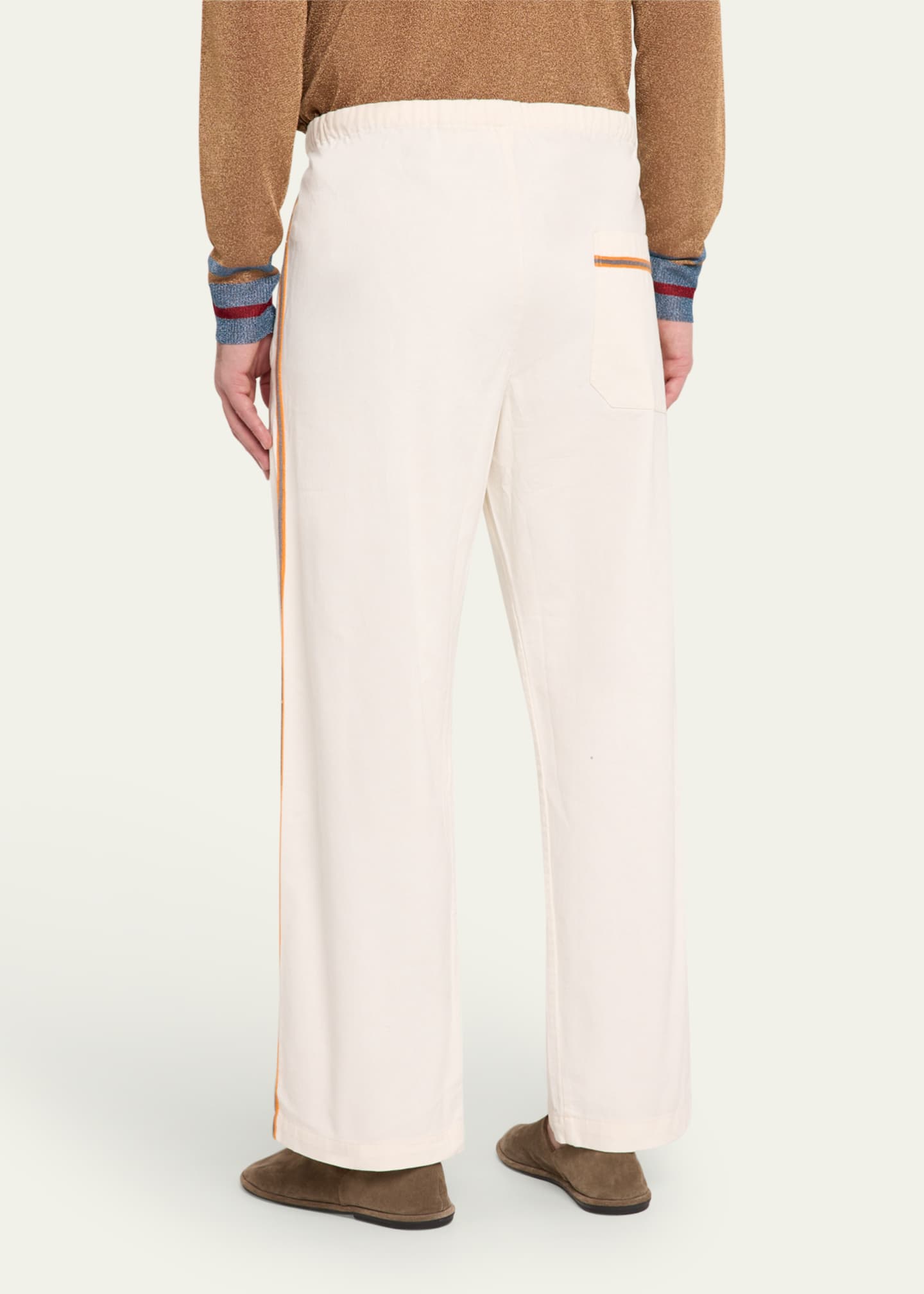 Bode Men's Terry Baseball Stripe Pajama Pants - Bergdorf Goodman