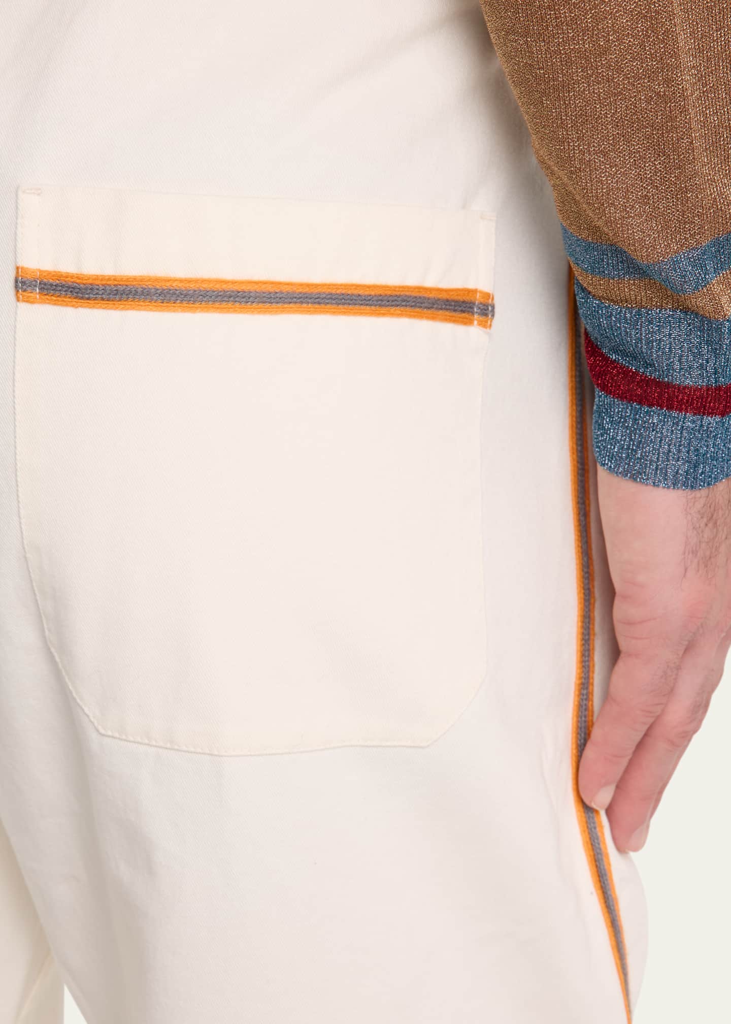 Bode Men's Terry Baseball Stripe Pajama Pants - Bergdorf Goodman