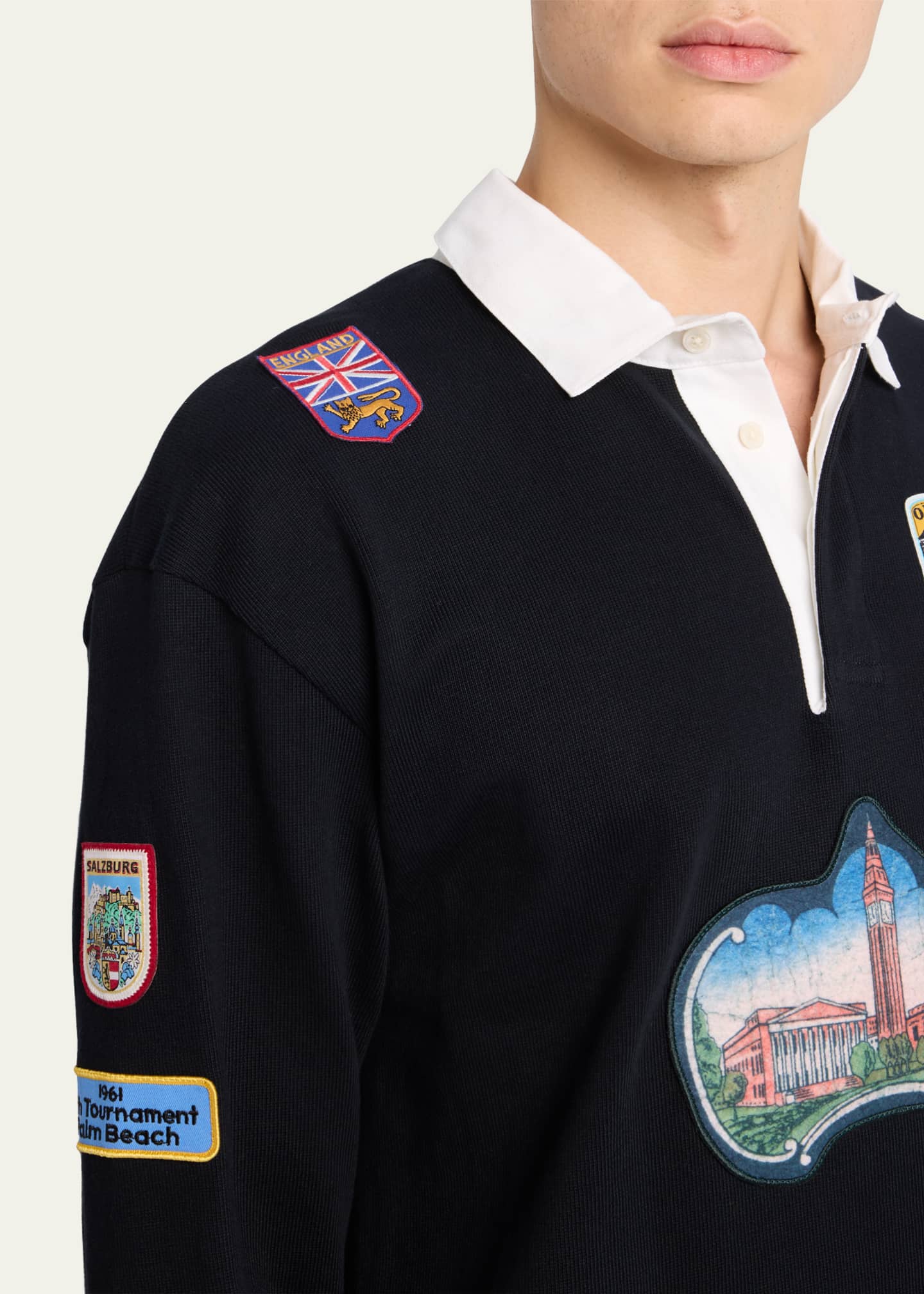 Bode Men's Multi-Flag Rugby Shirt - Bergdorf Goodman