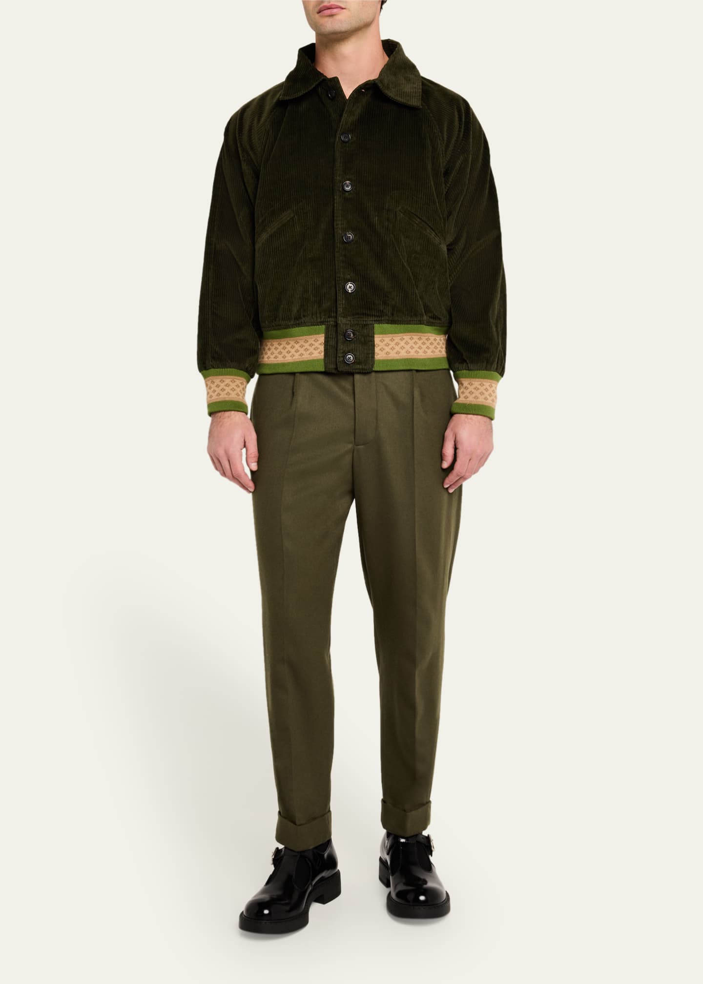 Bode Men's Peerie Rib Corduroy Banbury Jacket - Bergdorf Goodman