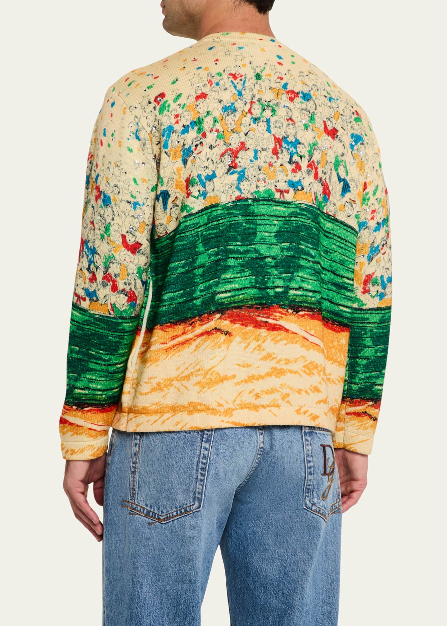 Bode Men's Slugger Cardigan Sweater - Bergdorf Goodman