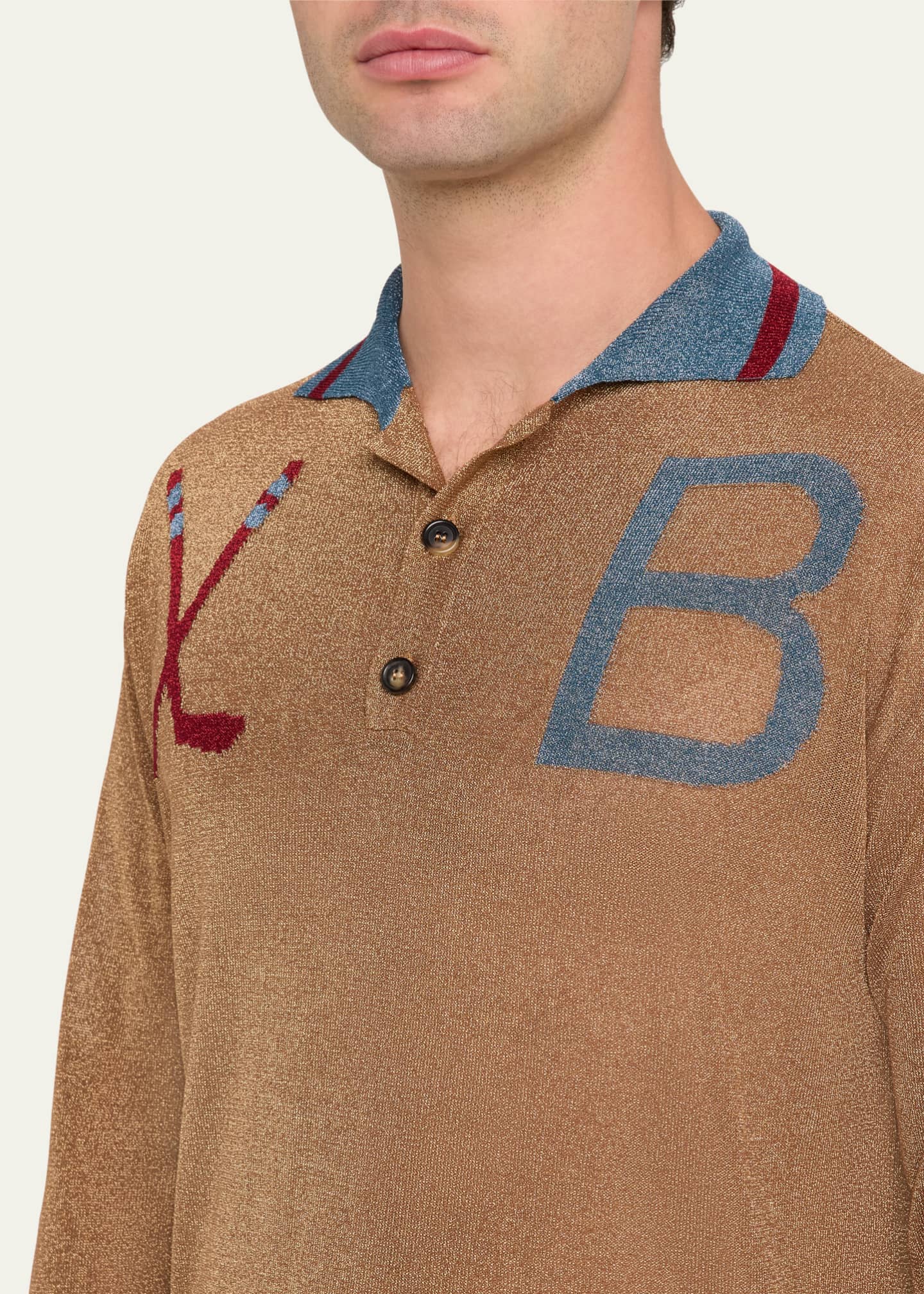 Bode Men's Goaltender Polo Sweater - Bergdorf Goodman