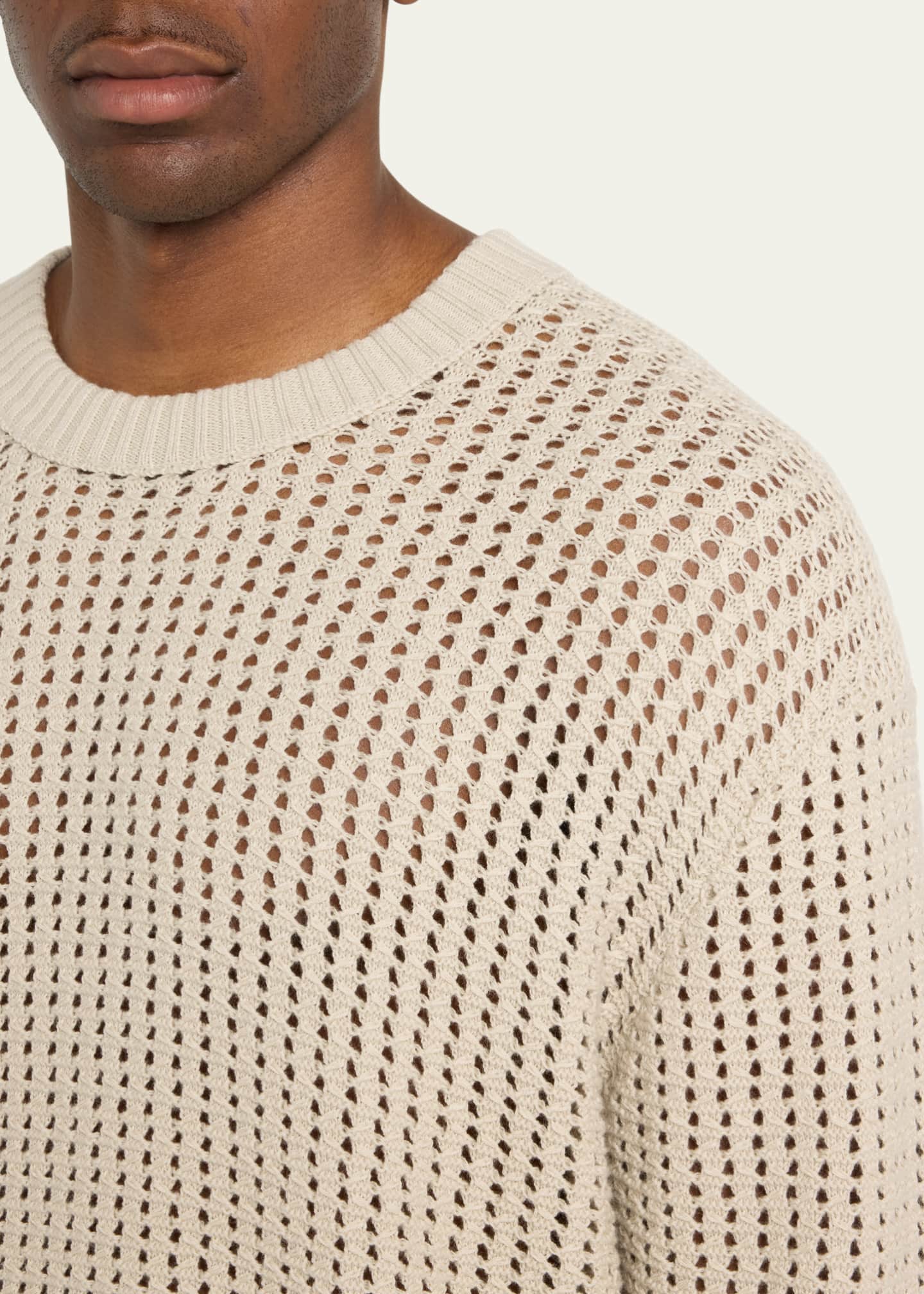 FRAME Men's Open Weave Sweater - Bergdorf Goodman