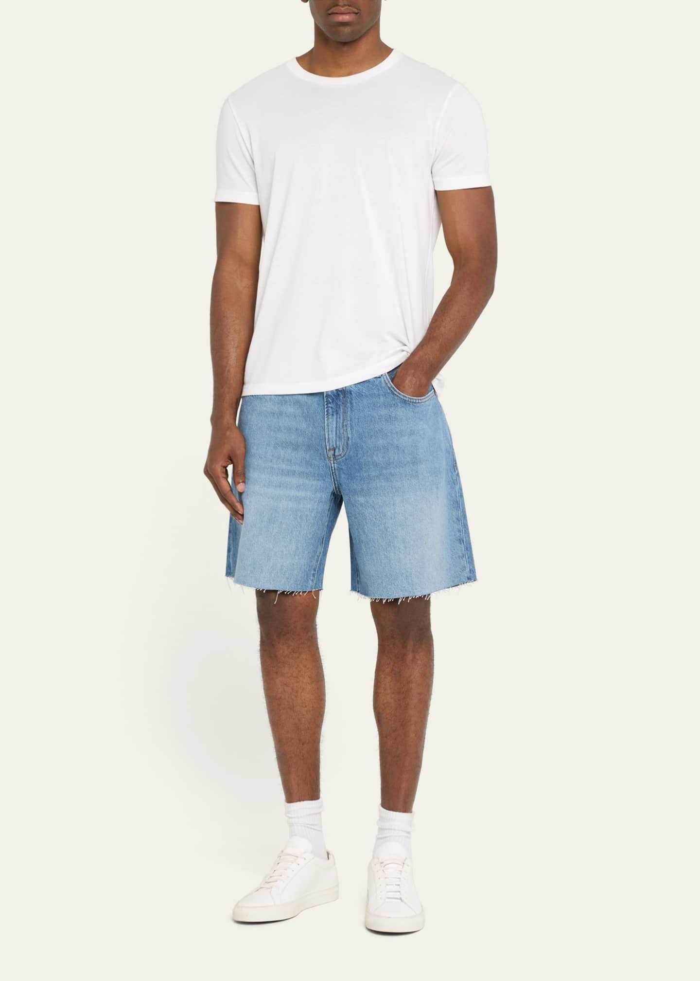 FRAME Men's Vintage Raw-Hem Denim Shorts - Bergdorf Goodman