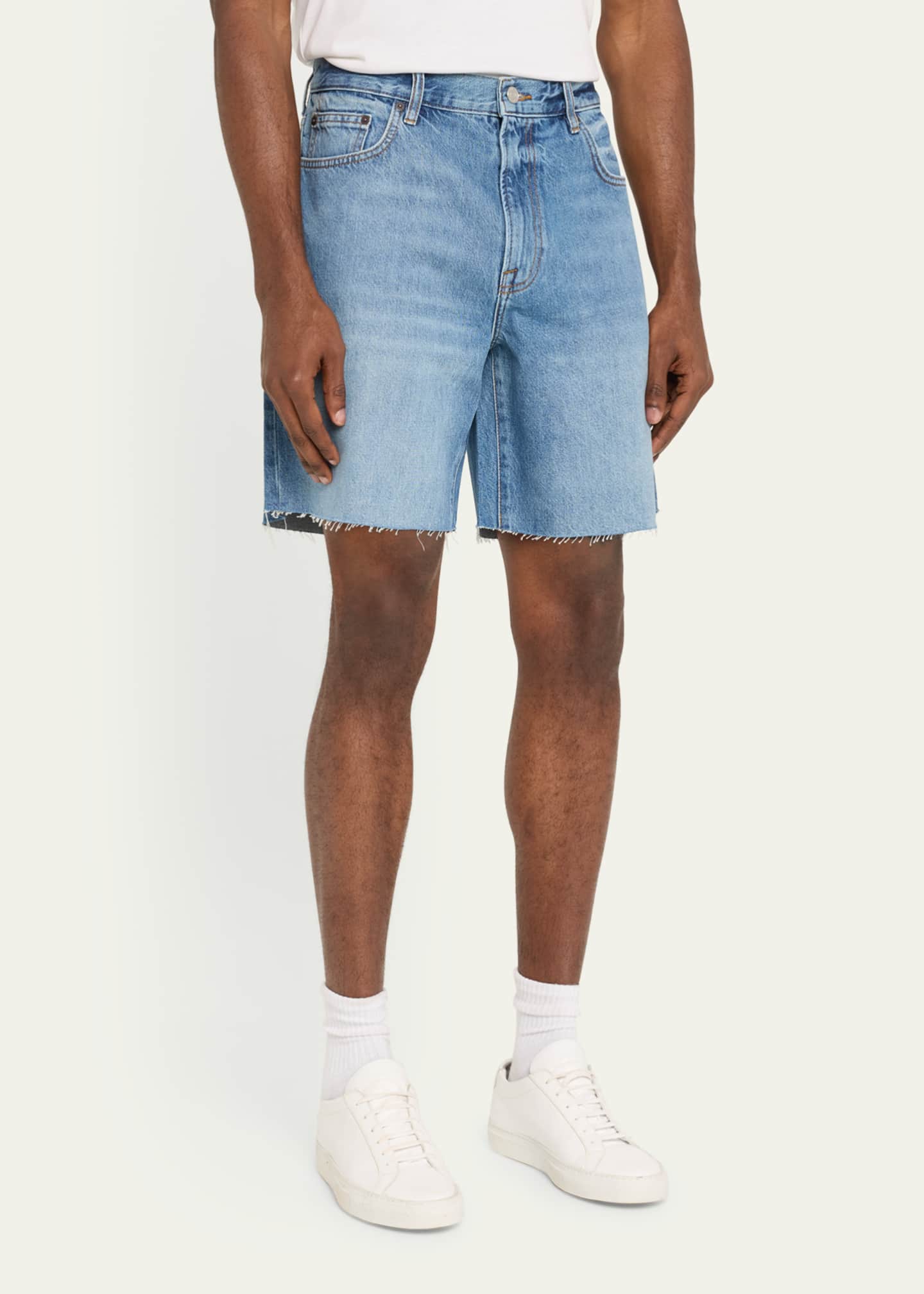 FRAME Men's Vintage Raw-Hem Denim Shorts - Bergdorf Goodman