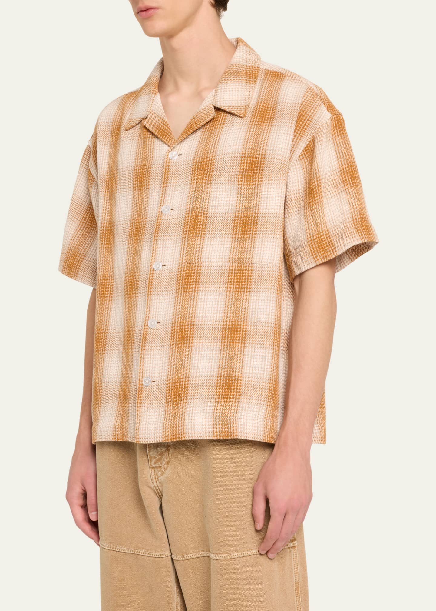 FRAME Men's Baja Plaid Camp Shirt - Bergdorf Goodman