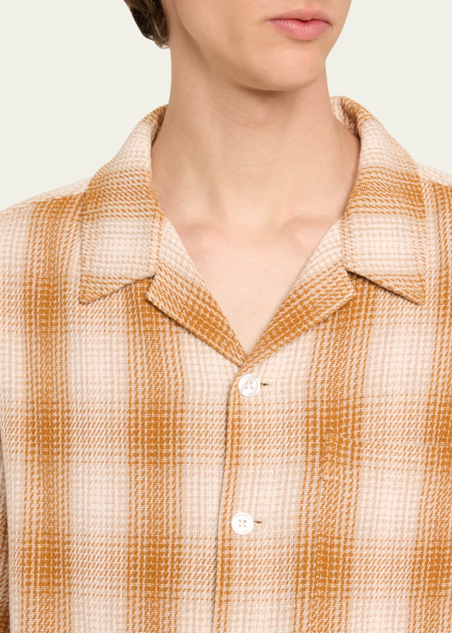 FRAME Men's Baja Plaid Camp Shirt - Bergdorf Goodman